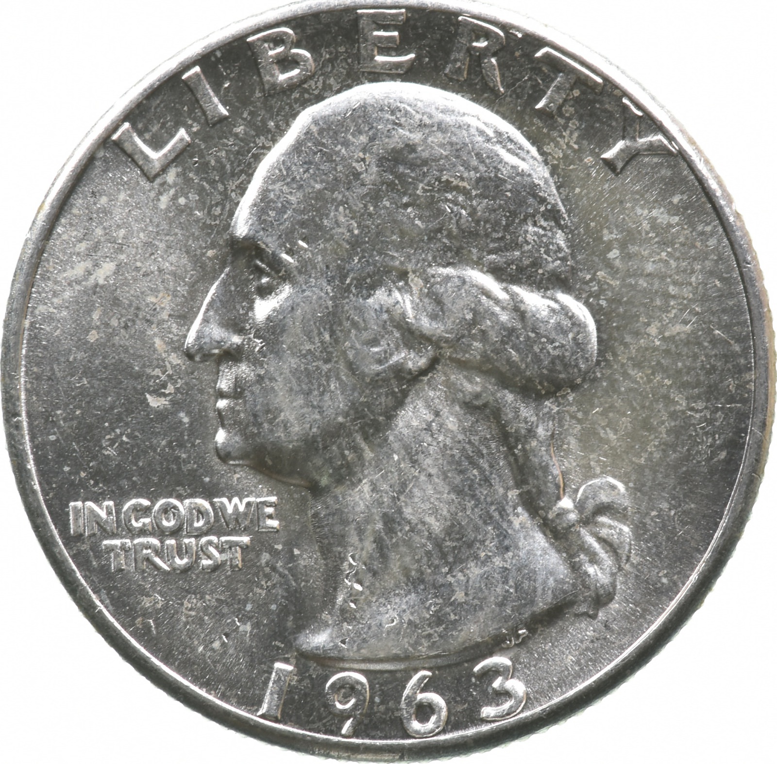 ERROR/Variety - Type B Reverse BU 1963 Washington Quarter - Silver ...