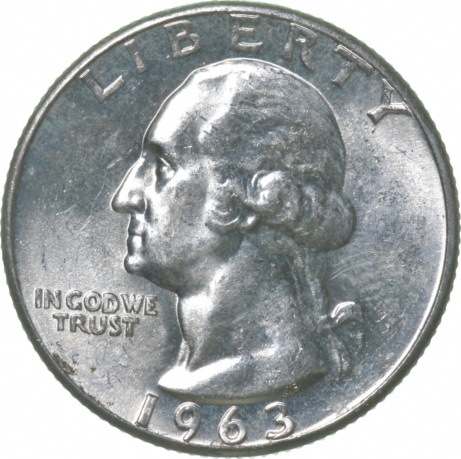 ERROR/Variety - Type B Reverse BU 1963 Washington Quarter - Silver ...