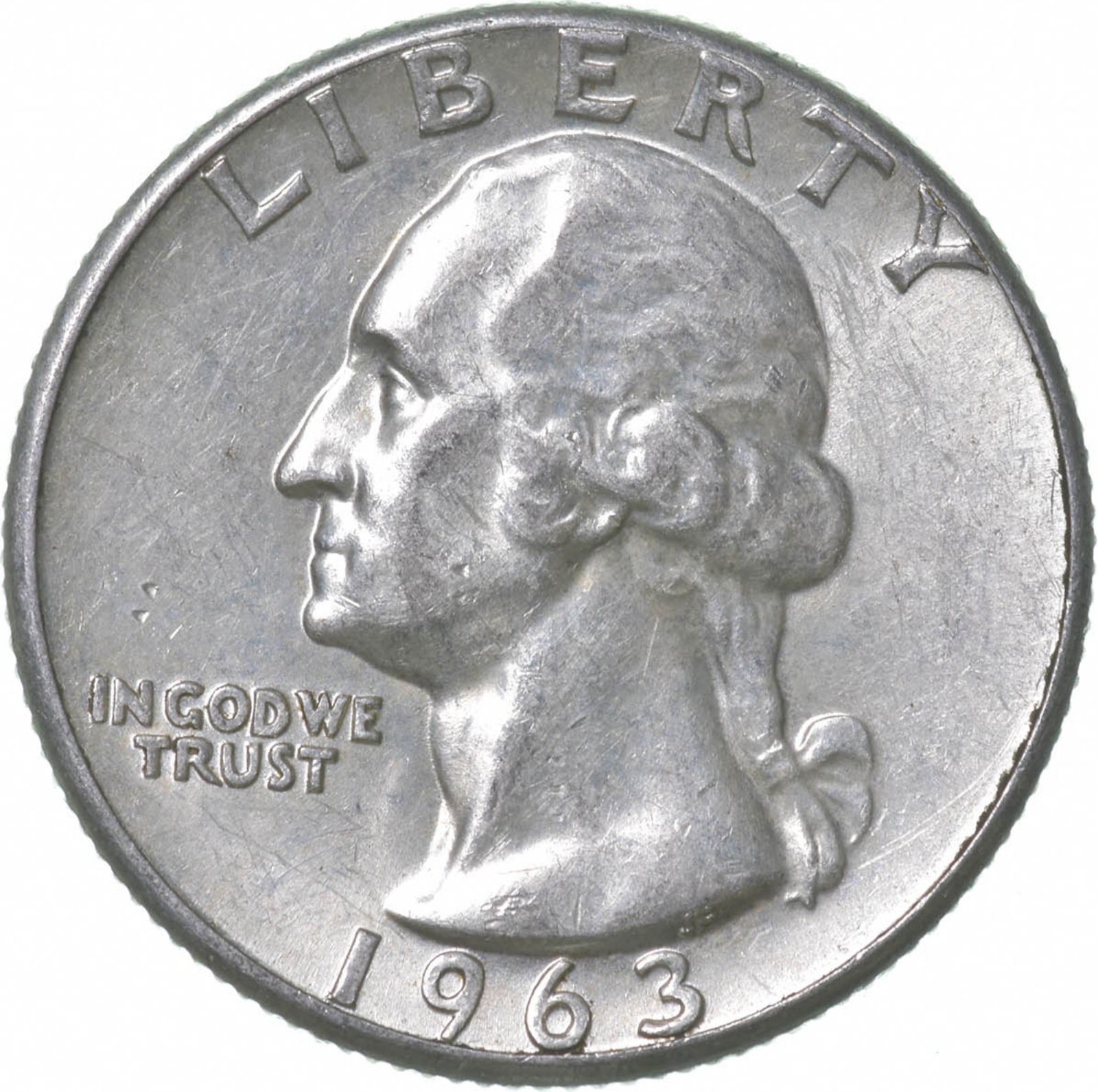 ERROR/Variety - Type B Reverse BU 1963 Washington Quarter - Silver ...