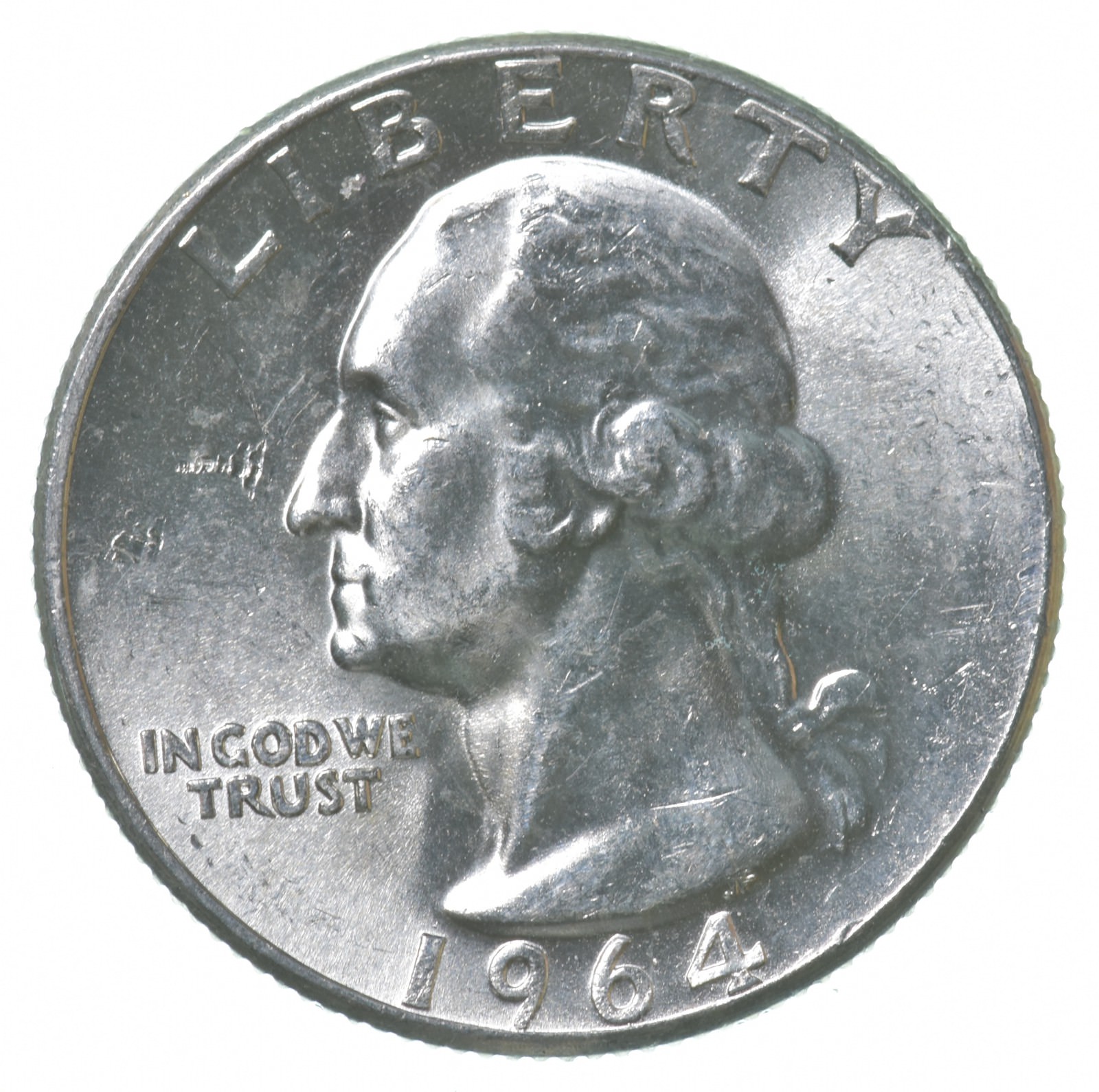 ERROR/Variety - Type B Reverse BU 1964 Washington Quarter - Silver ...