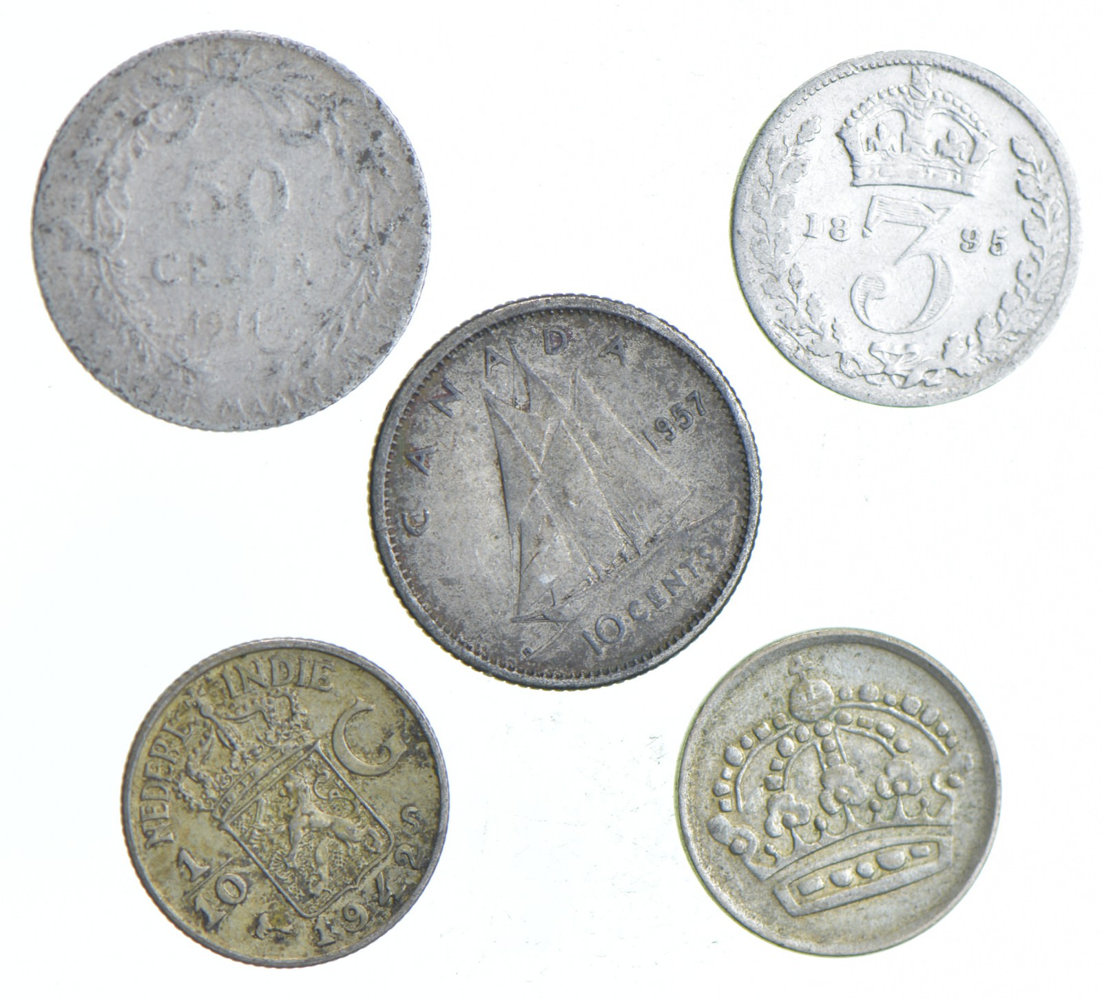 Estate Silver World Coin Collection Lot - Mixed - Exact Coins - All ...