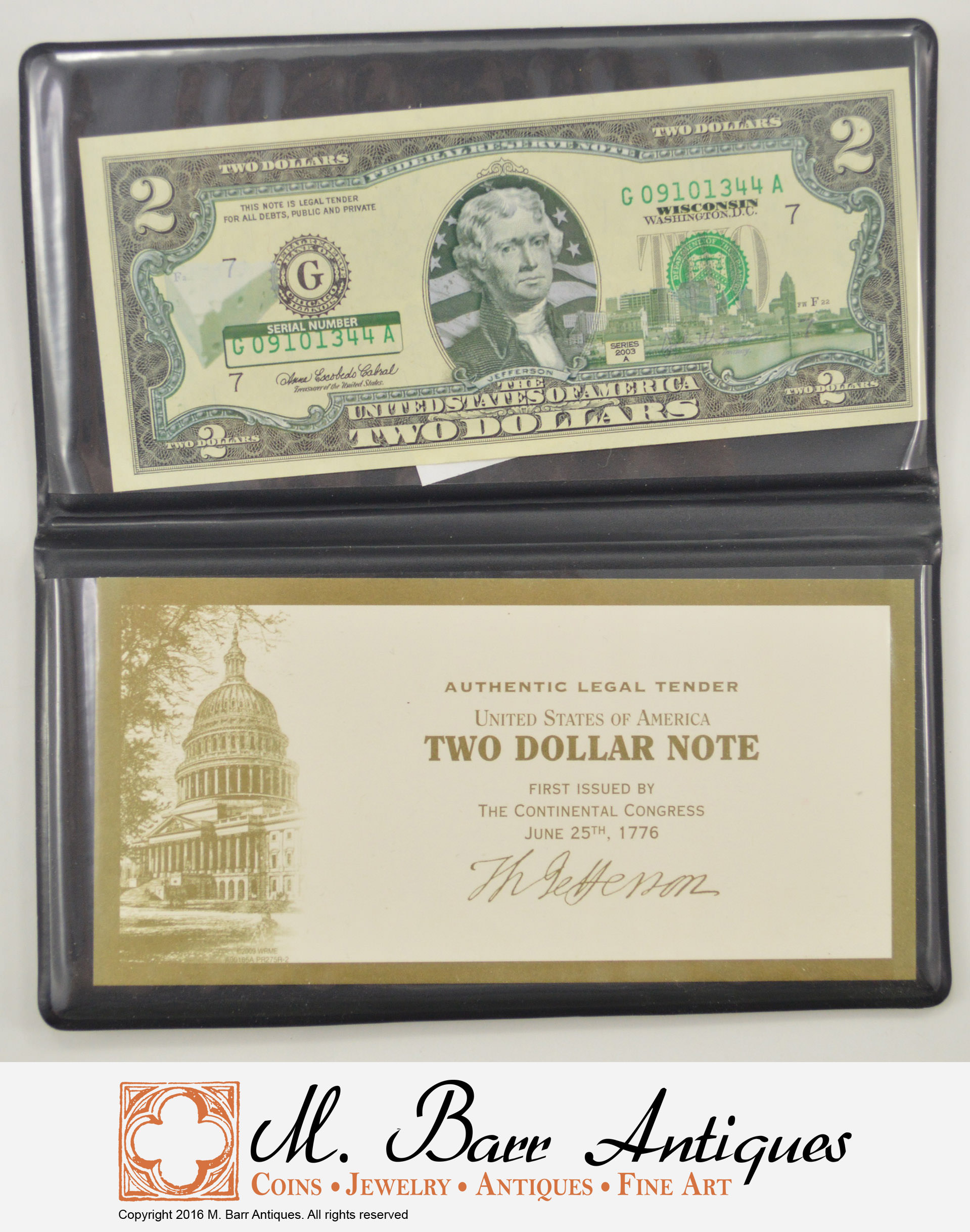 Fancy Displayed United States Currency! W@W | Property Room