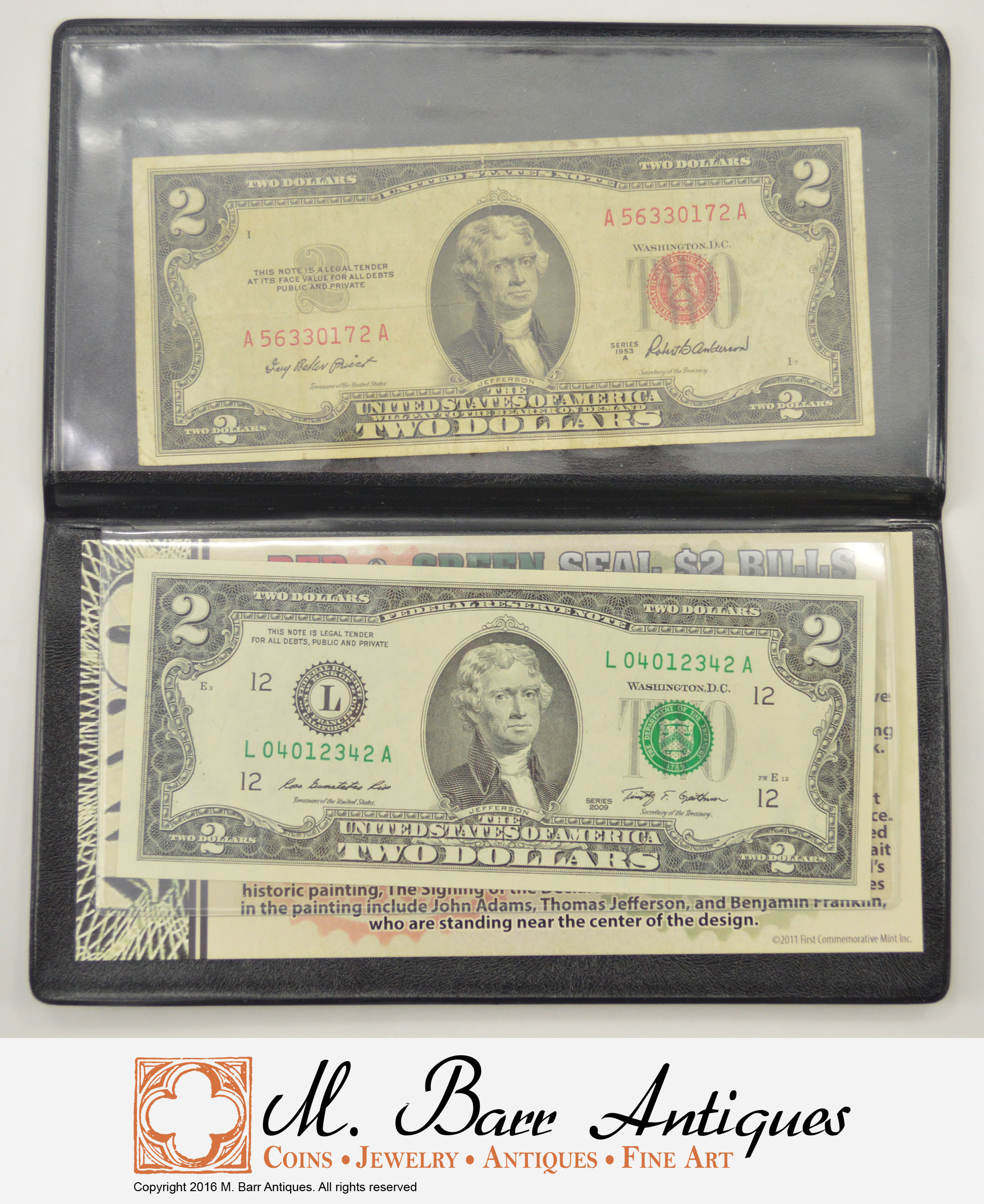 Fancy Displayed United States Currency! W@W | Property Room
