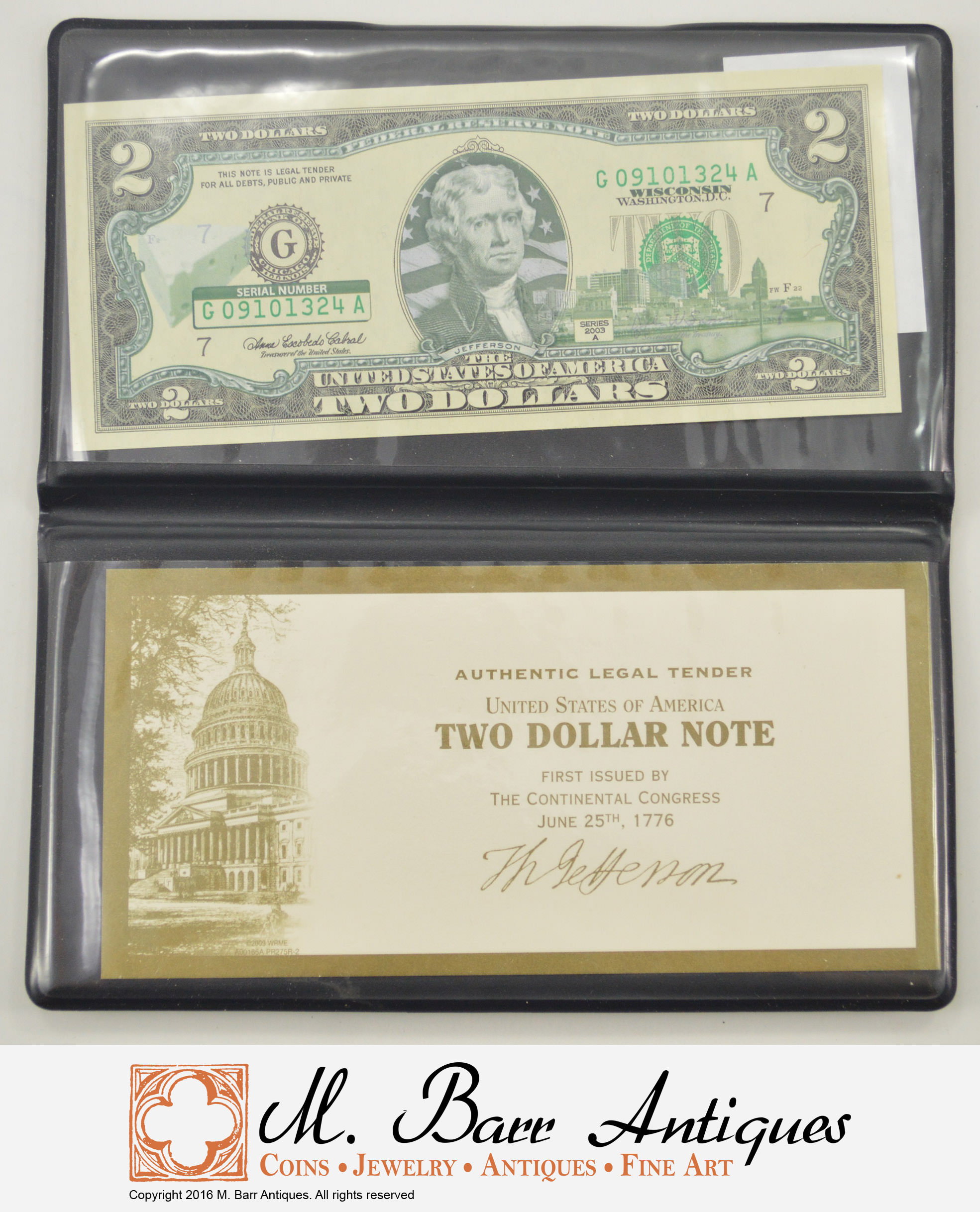 Fancy Displayed United States Currency! W@W | Property Room