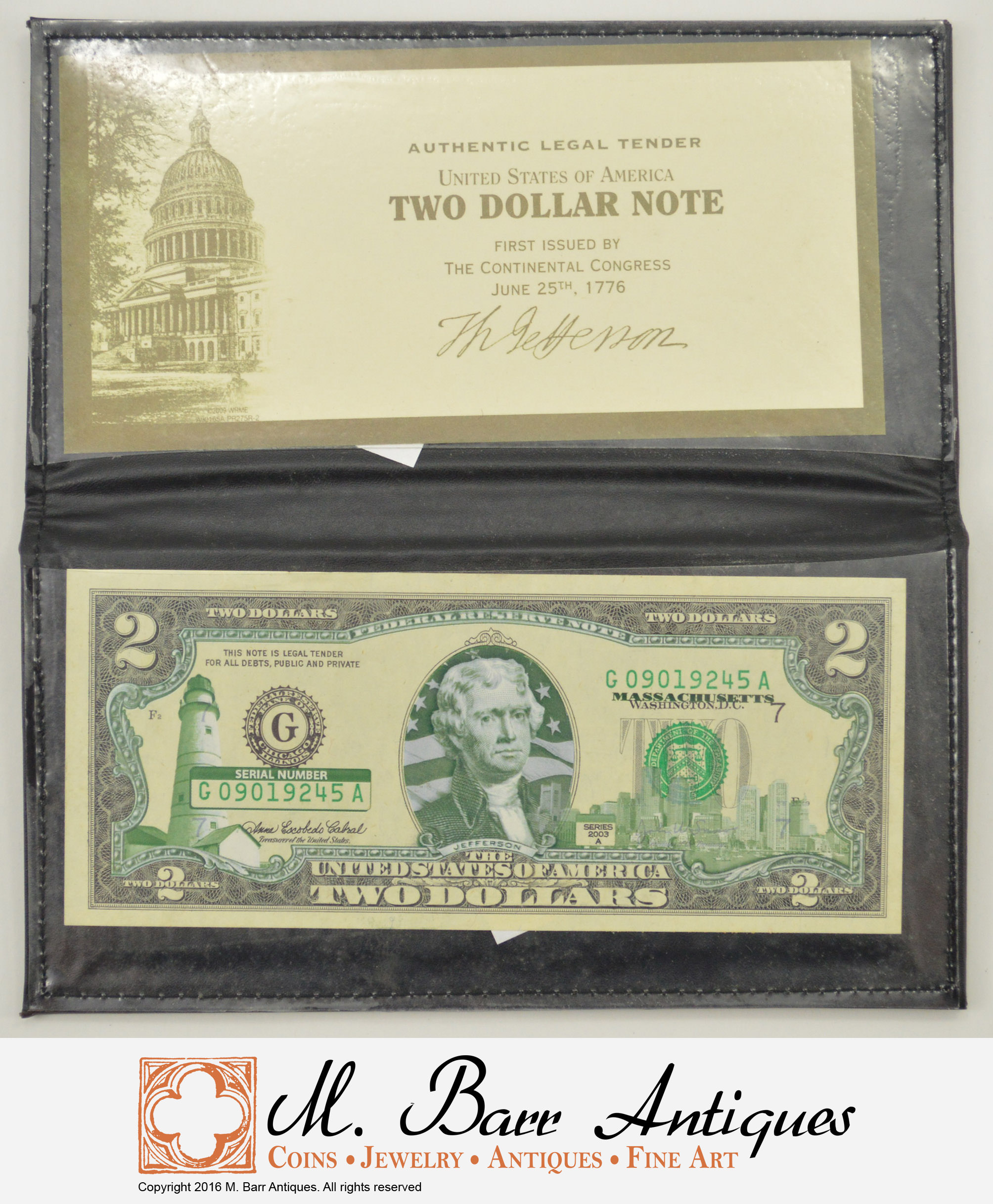 Fancy Displayed United States Currency! W@W | Property Room