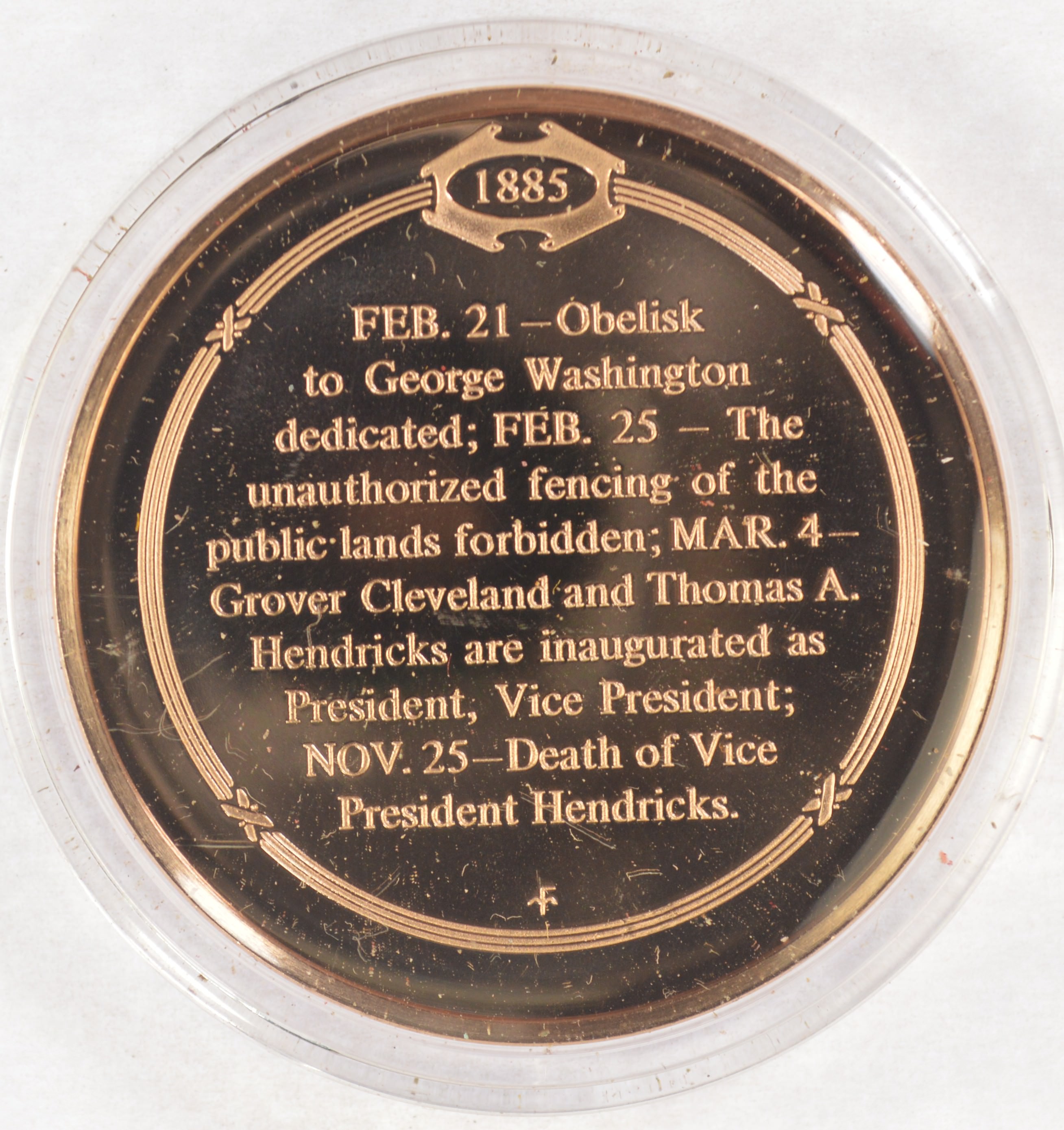 Feb. 21, 1885 Washington Monument Dedicated - Bronze Historic ...