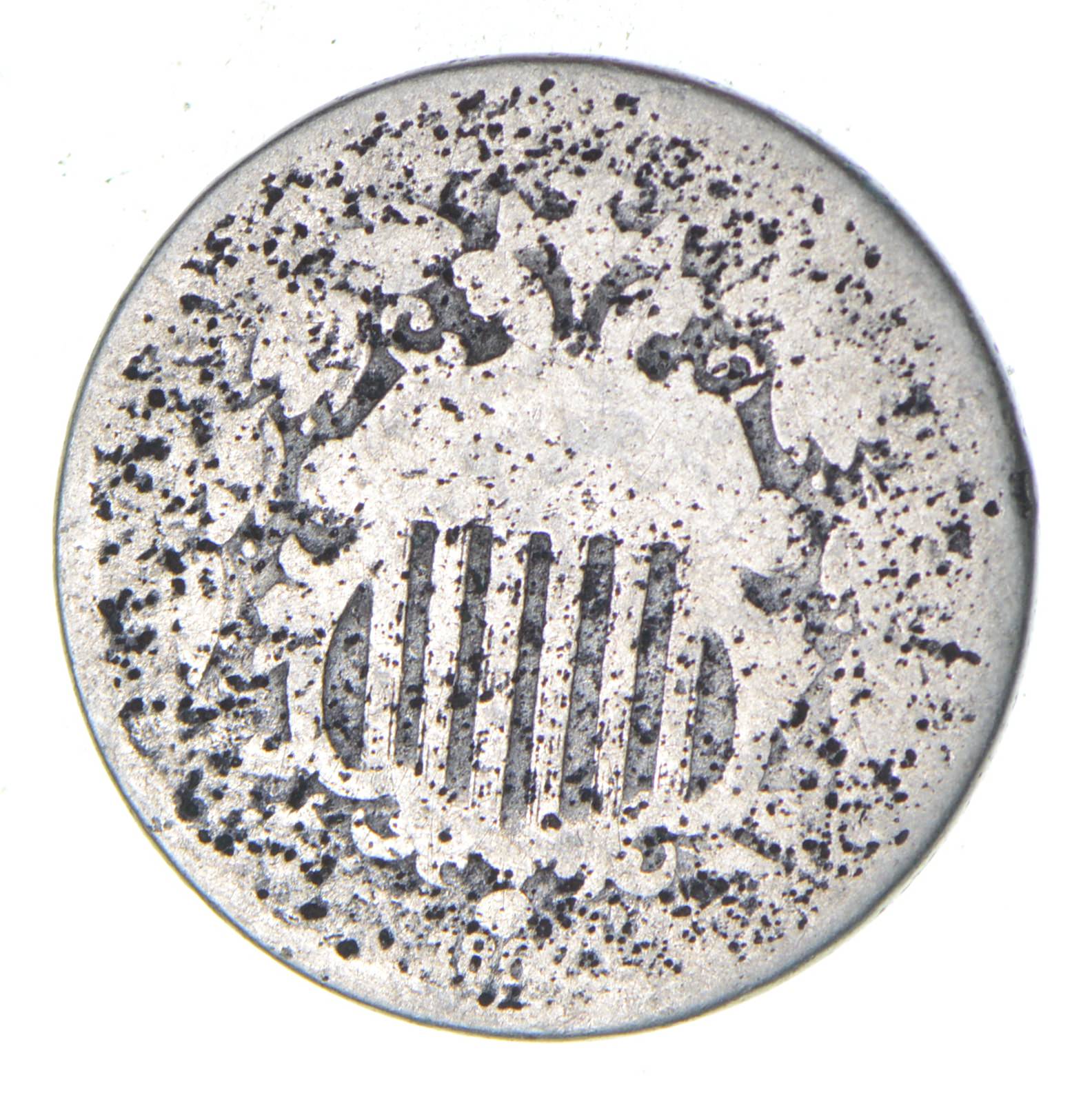 First Nickel Design 1860's-80's Era - US Shield Nickel US Type Coin ...