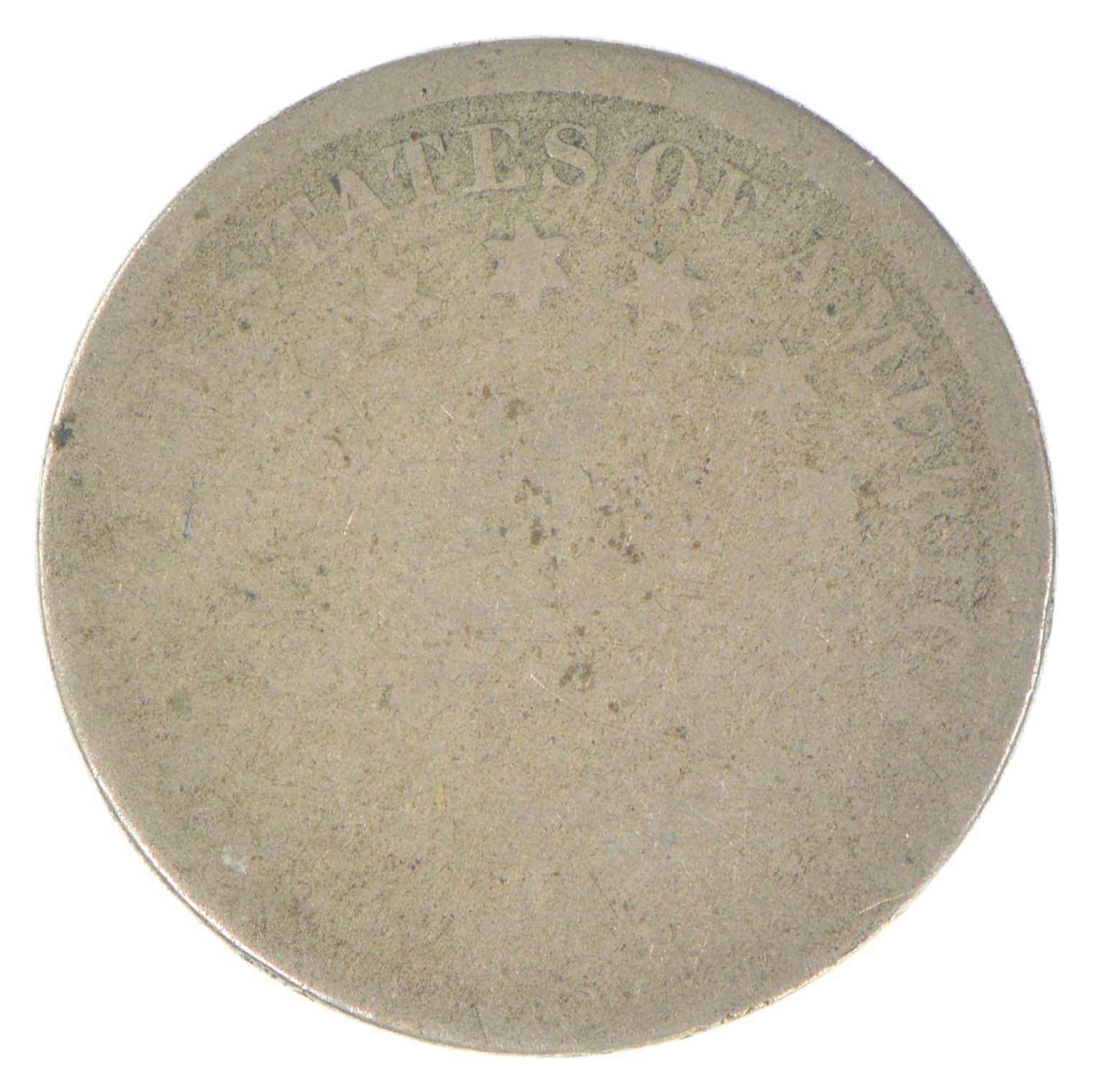First Nickel Design 1860's-80's Era - US Shield Nickel US Type Coin ...