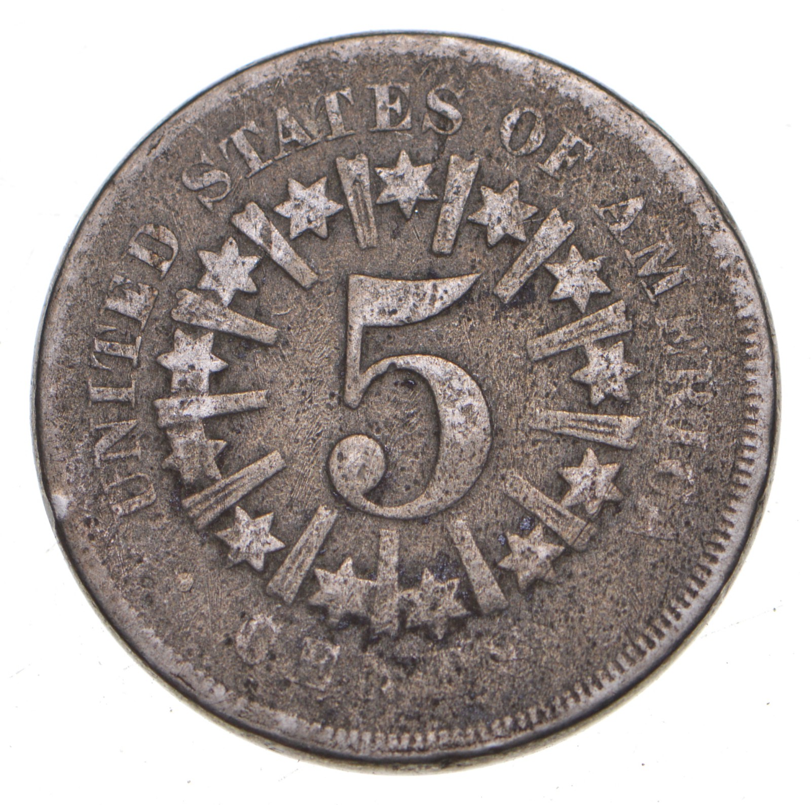 First US Nickel - 1866 - Shield Nickel - US Type Coin - Over 100 Years ...