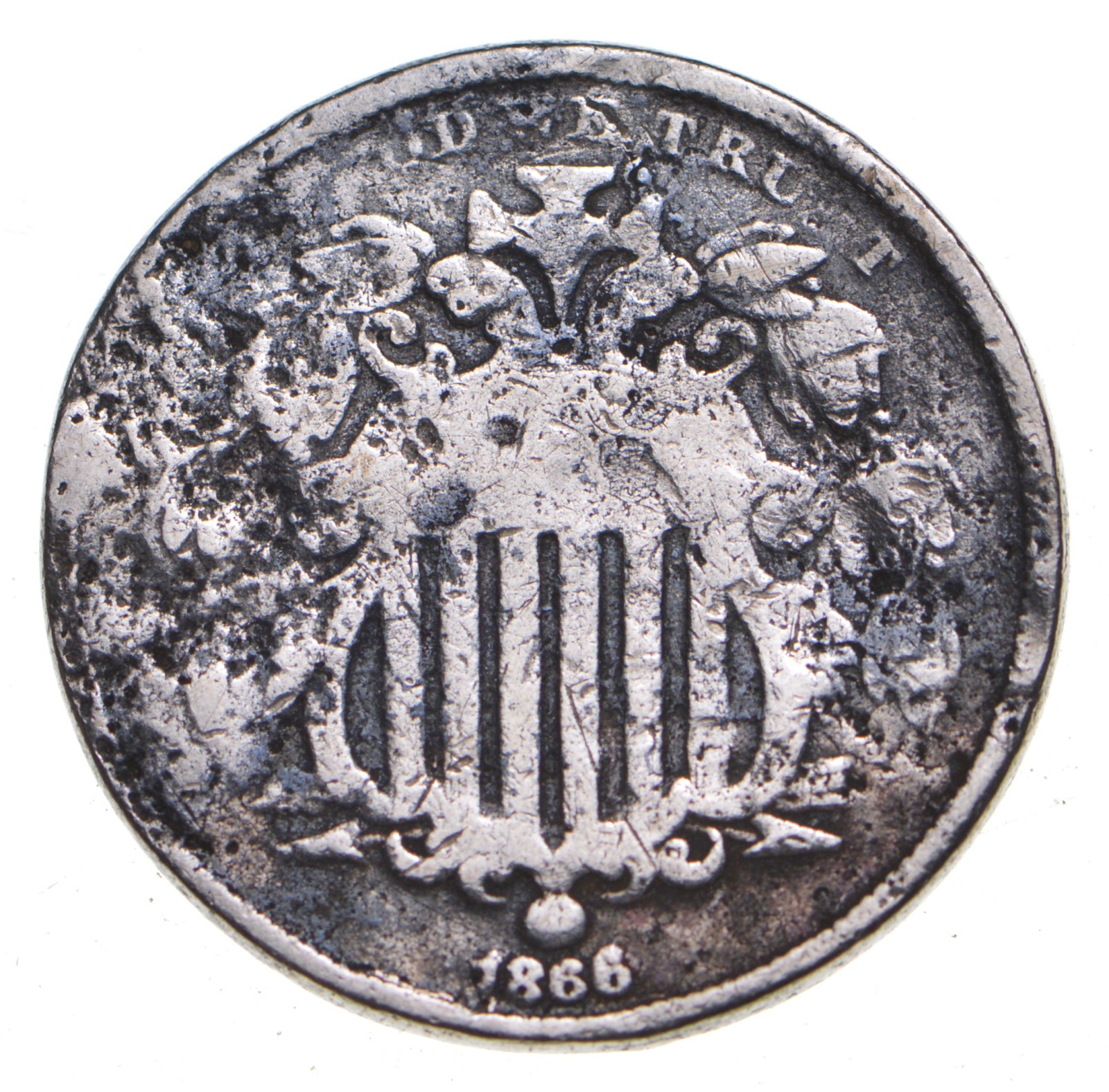 First US Nickel - 1866 - Shield Nickel - US Type Coin - Over 100 Years ...