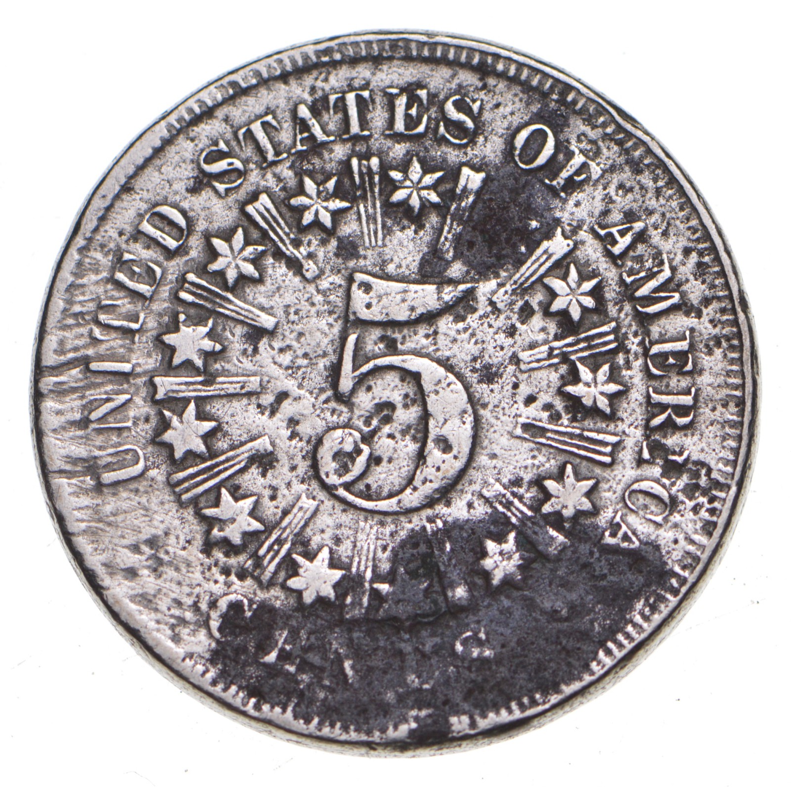 First US Nickel - 1866 - Shield Nickel - US Type Coin - Over 100 Years ...