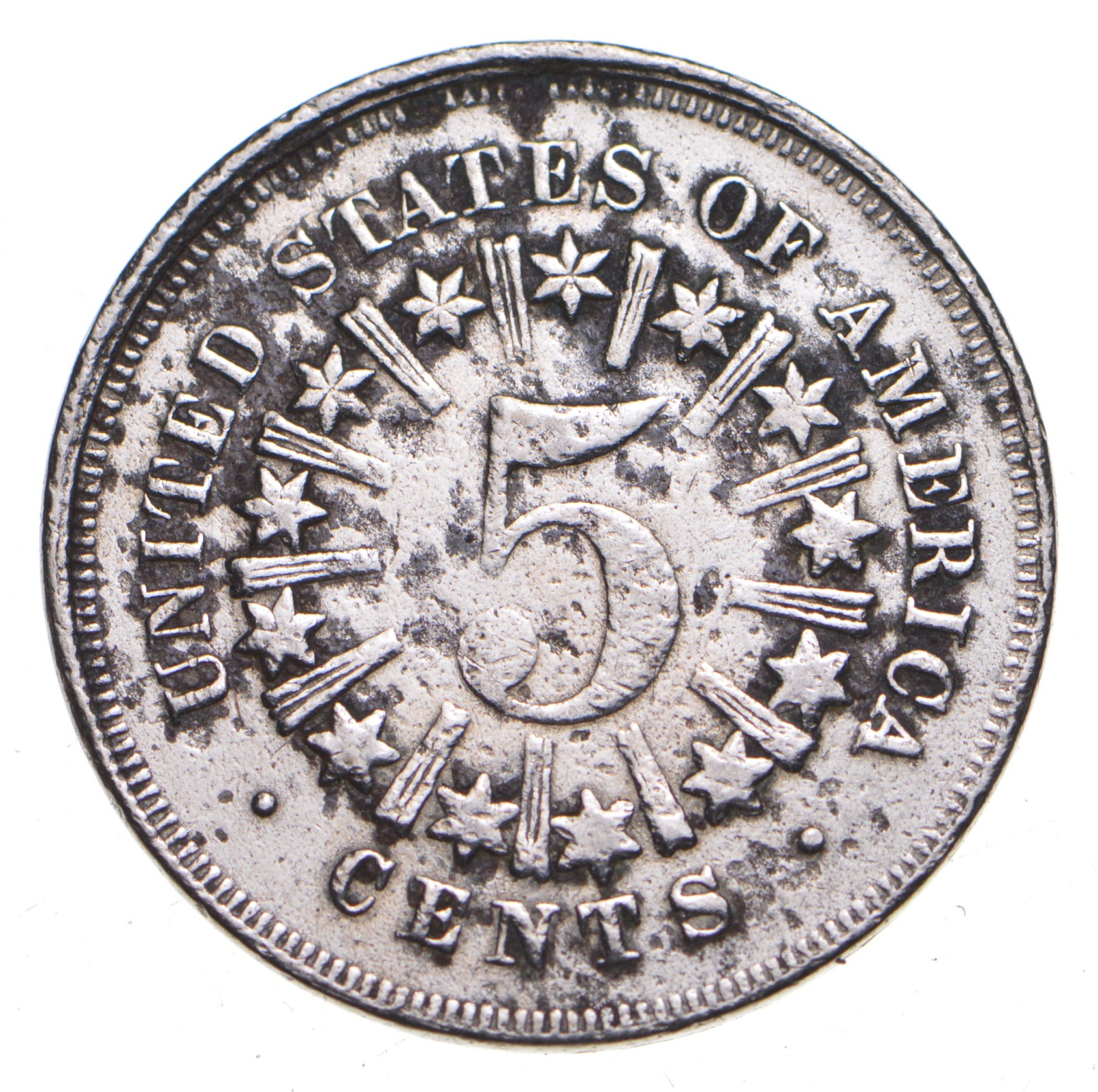 First US Nickel - 1867 - Shield Nickel - US Type Coin - Over 100 Years ...