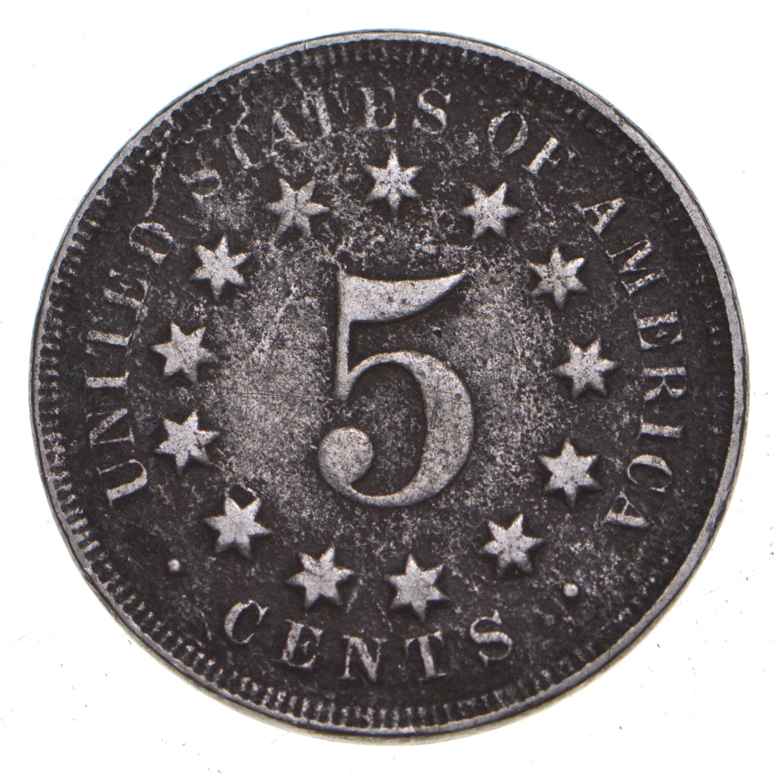 First US Nickel - 1867 - Shield Nickel - US Type Coin - Over 100 Years ...