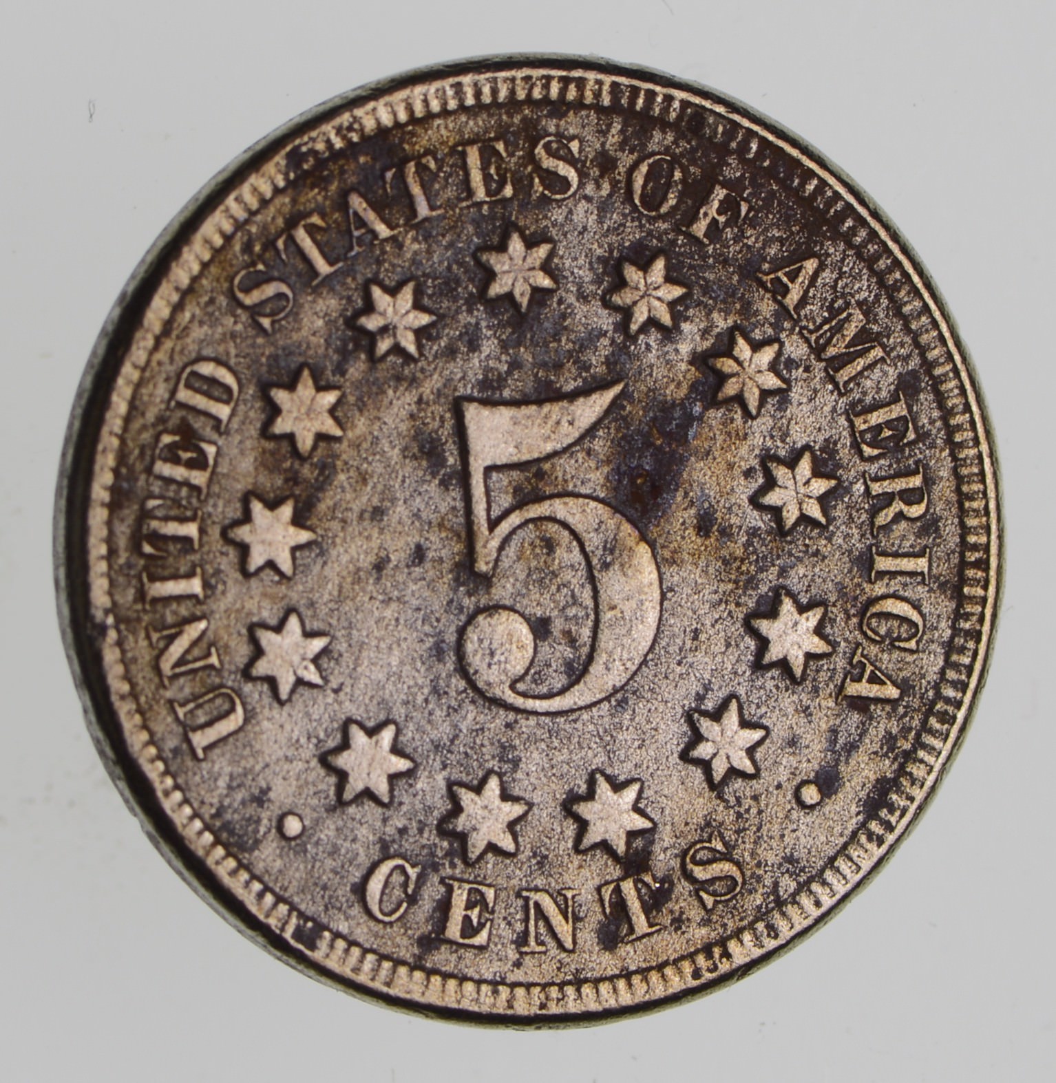 First US Nickel - 1867 - Shield Nickel - US Type Coin - Over 100 Years ...
