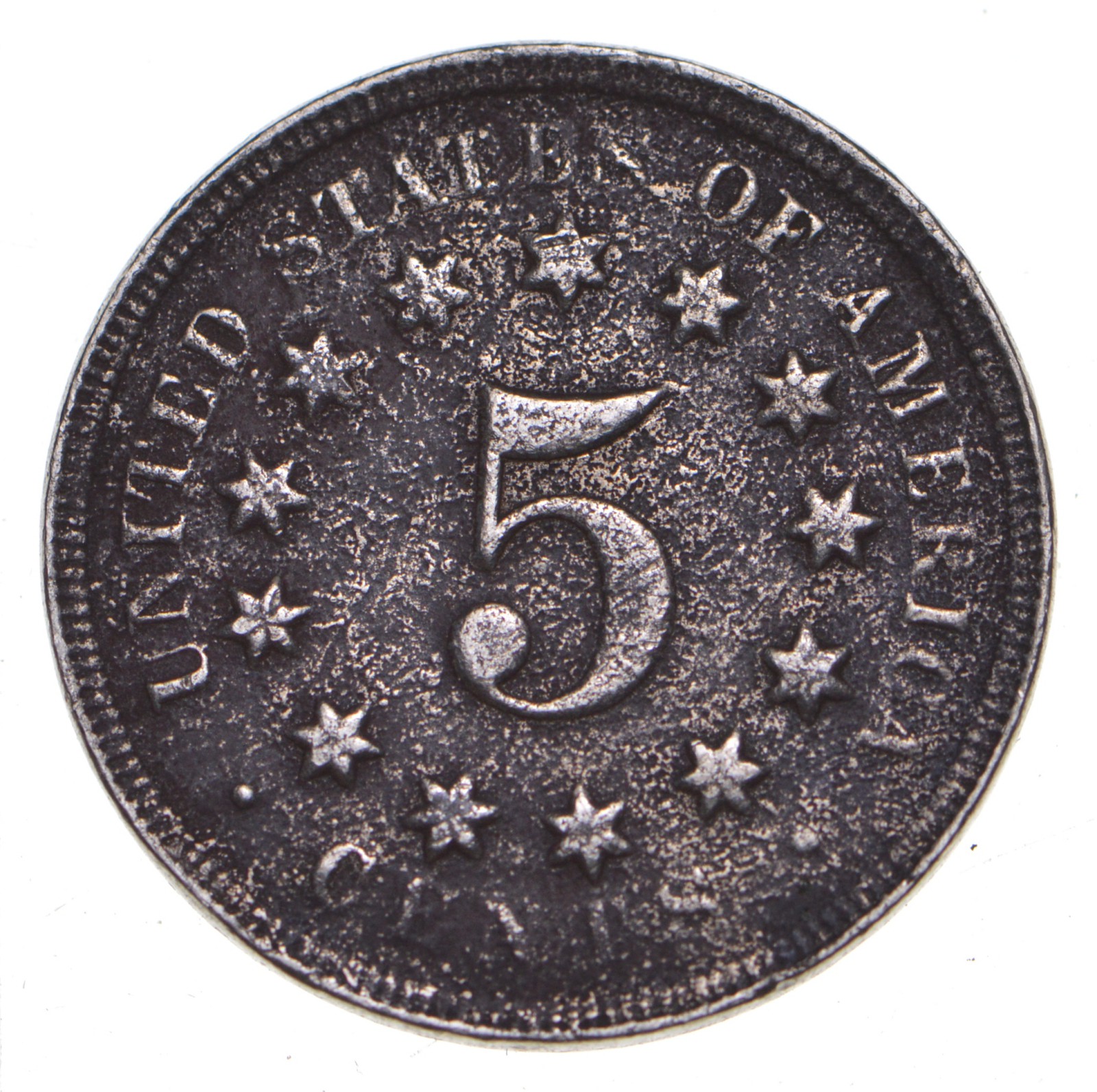 First US Nickel - 1867 - Shield Nickel - US Type Coin - Over 100 Years ...