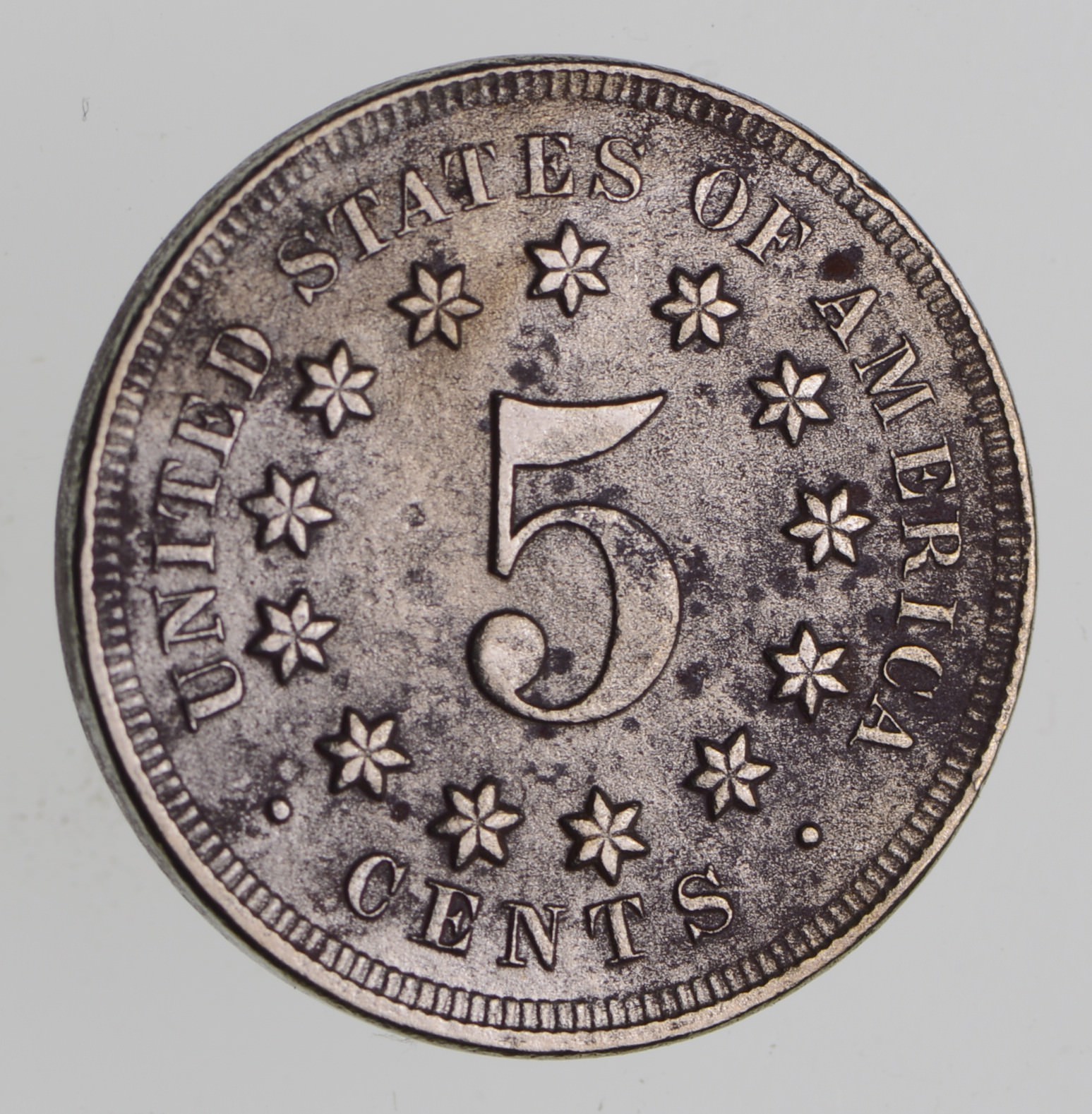 First US Nickel - 1867 - Shield Nickel - US Type Coin - Over 100 Years ...