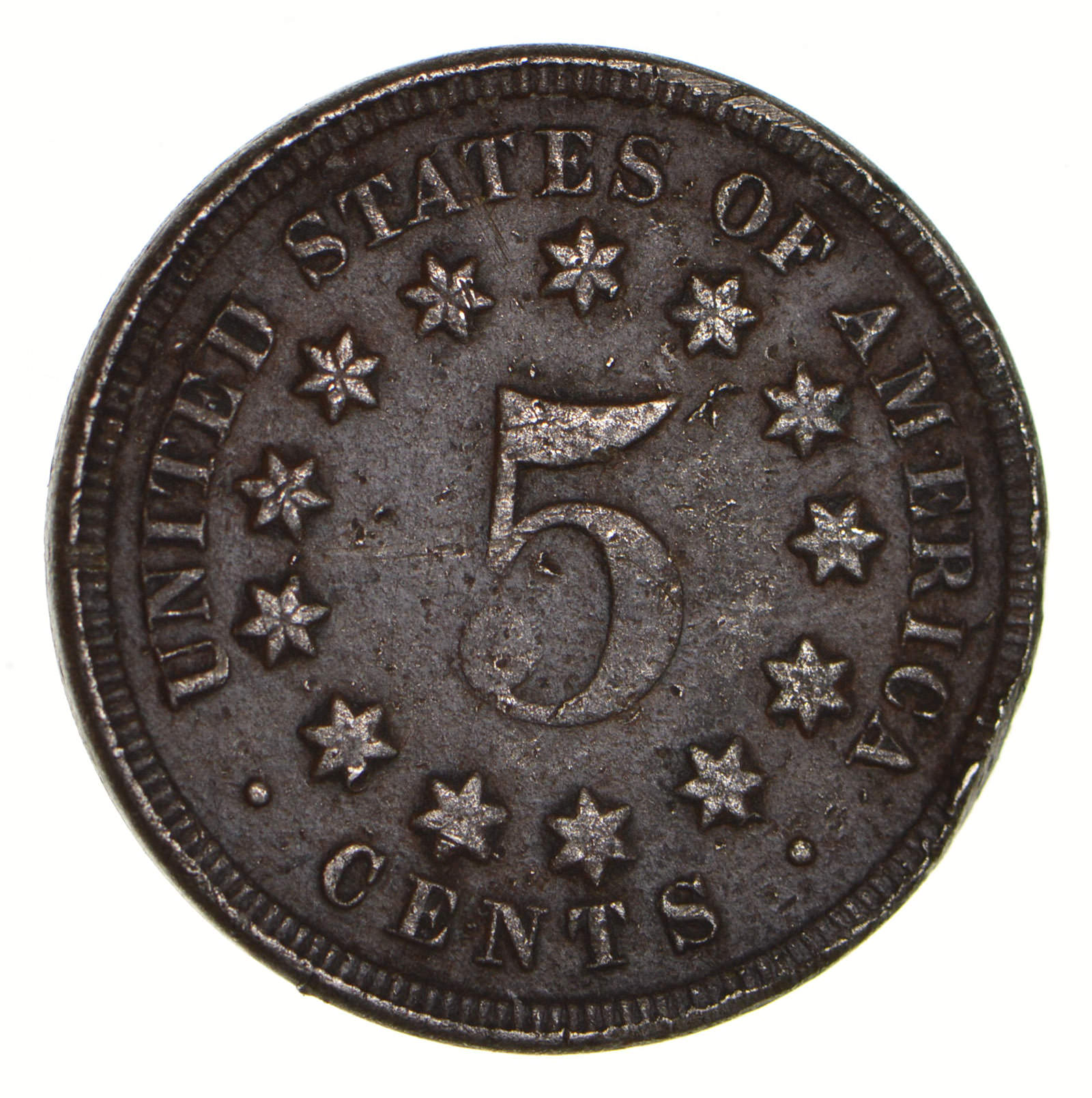 First US Nickel - 1867 - Shield Nickel - US Type Coin - Tough to Find ...