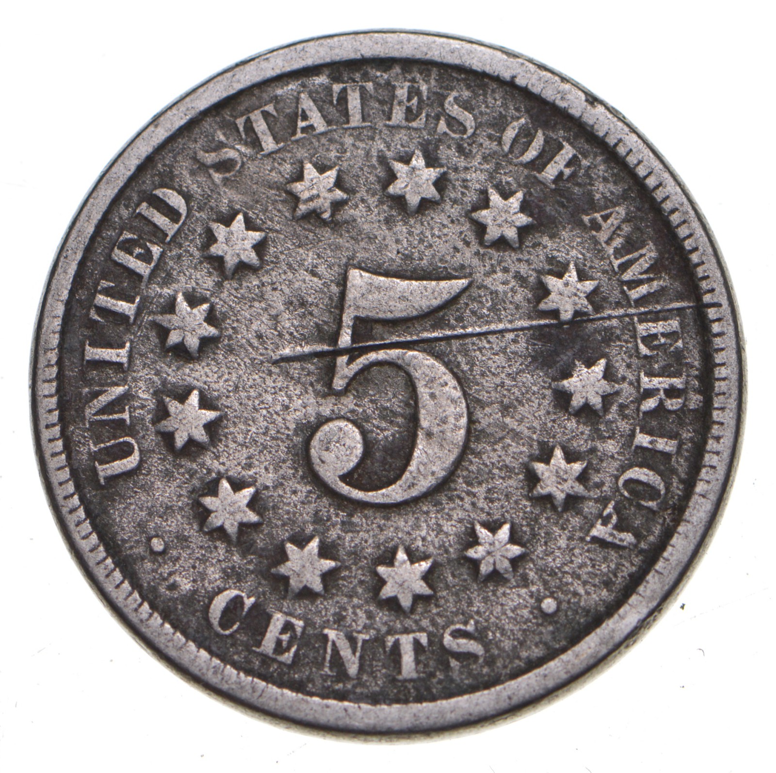 First US Nickel - 1869 - Shield Nickel - US Type Coin - Over 100 Years ...