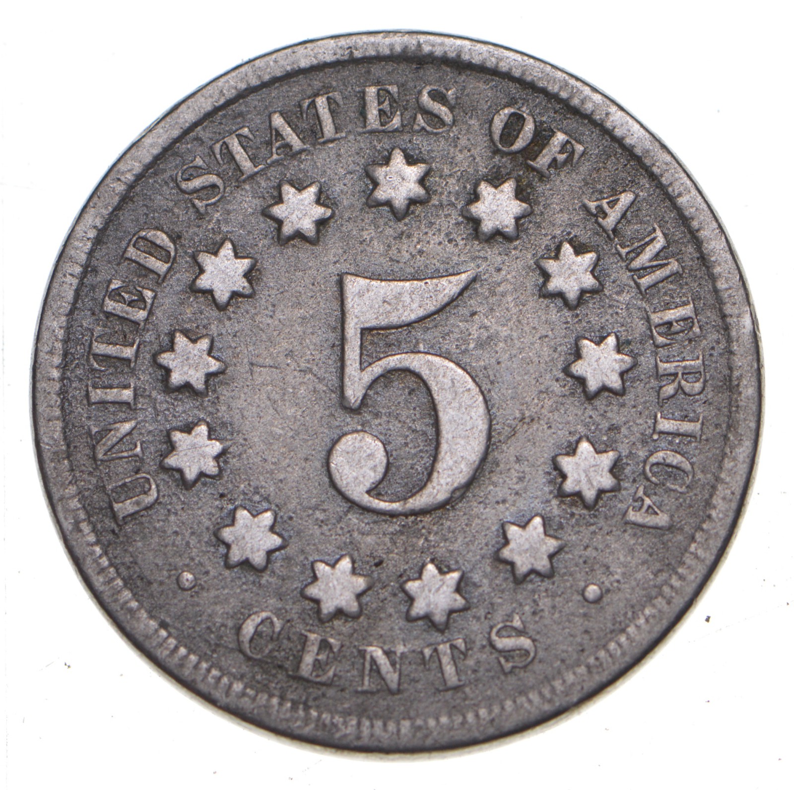 First US Nickel - 1869 - Shield Nickel - US Type Coin - Over 100 Years ...