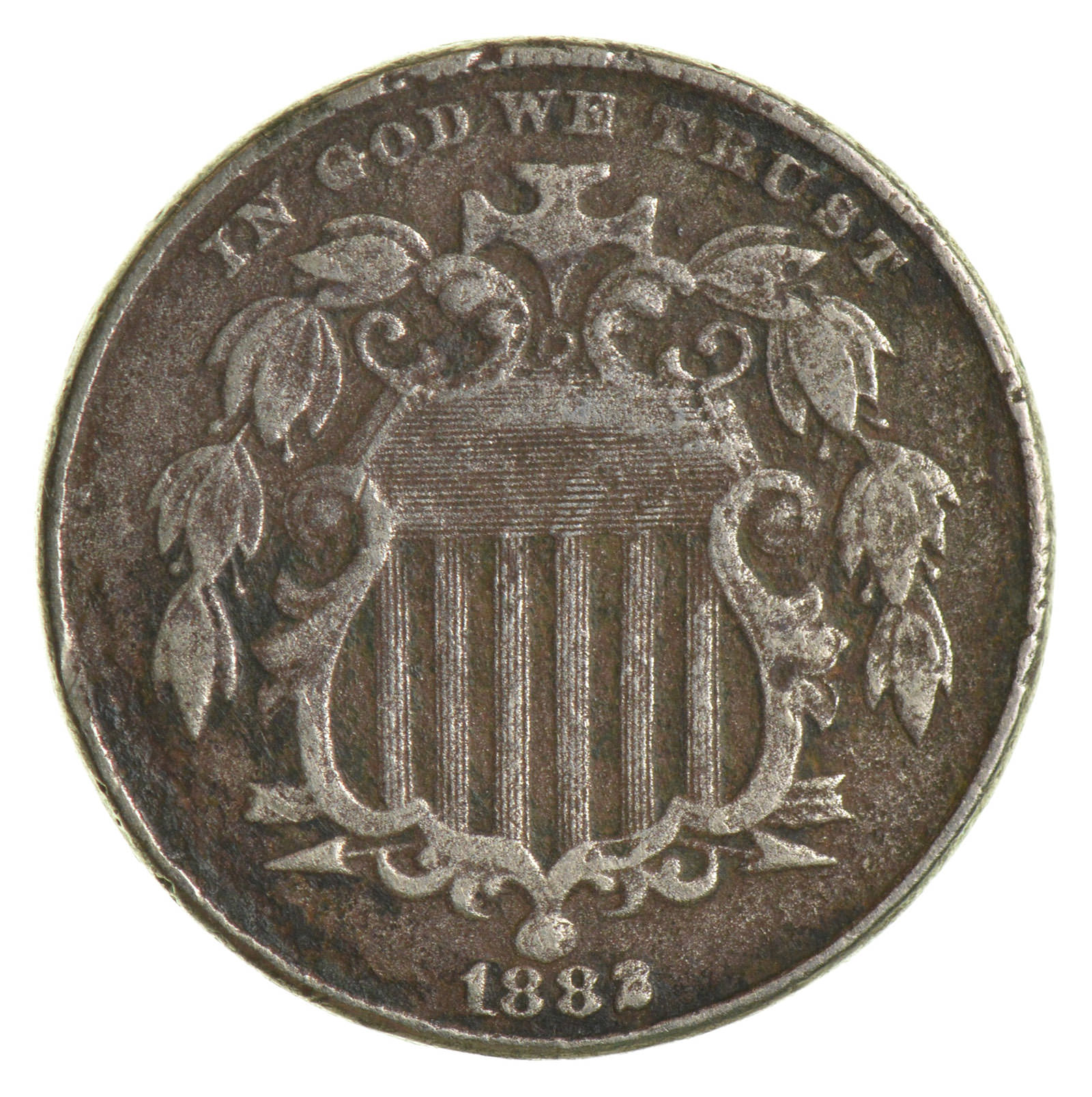 First US Nickel - 1882 Shield Nickel - US Type Coin - Over 100 Years ...
