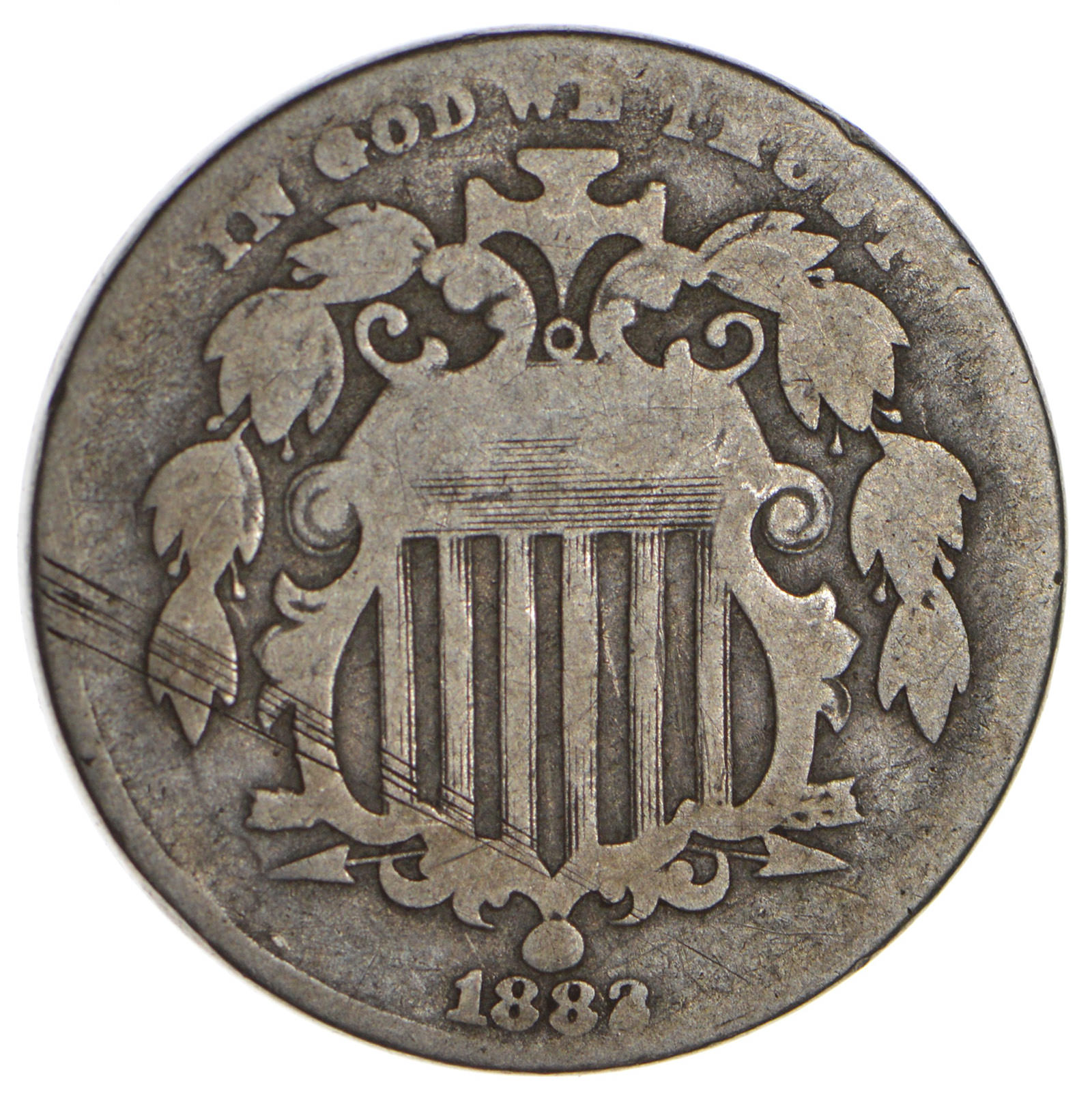 First US Nickel - 1882 - Shield Nickel - US Type Coin - Over 100 Years ...