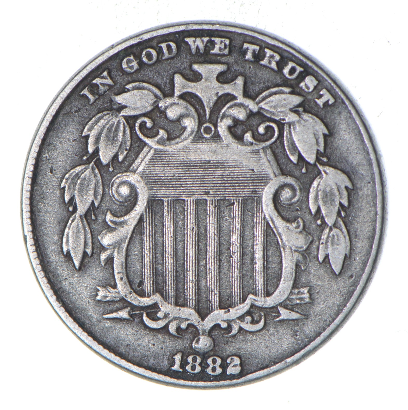 First US Nickel - 1882 - Shield Nickel - US Type Coin - Over 100 Years ...