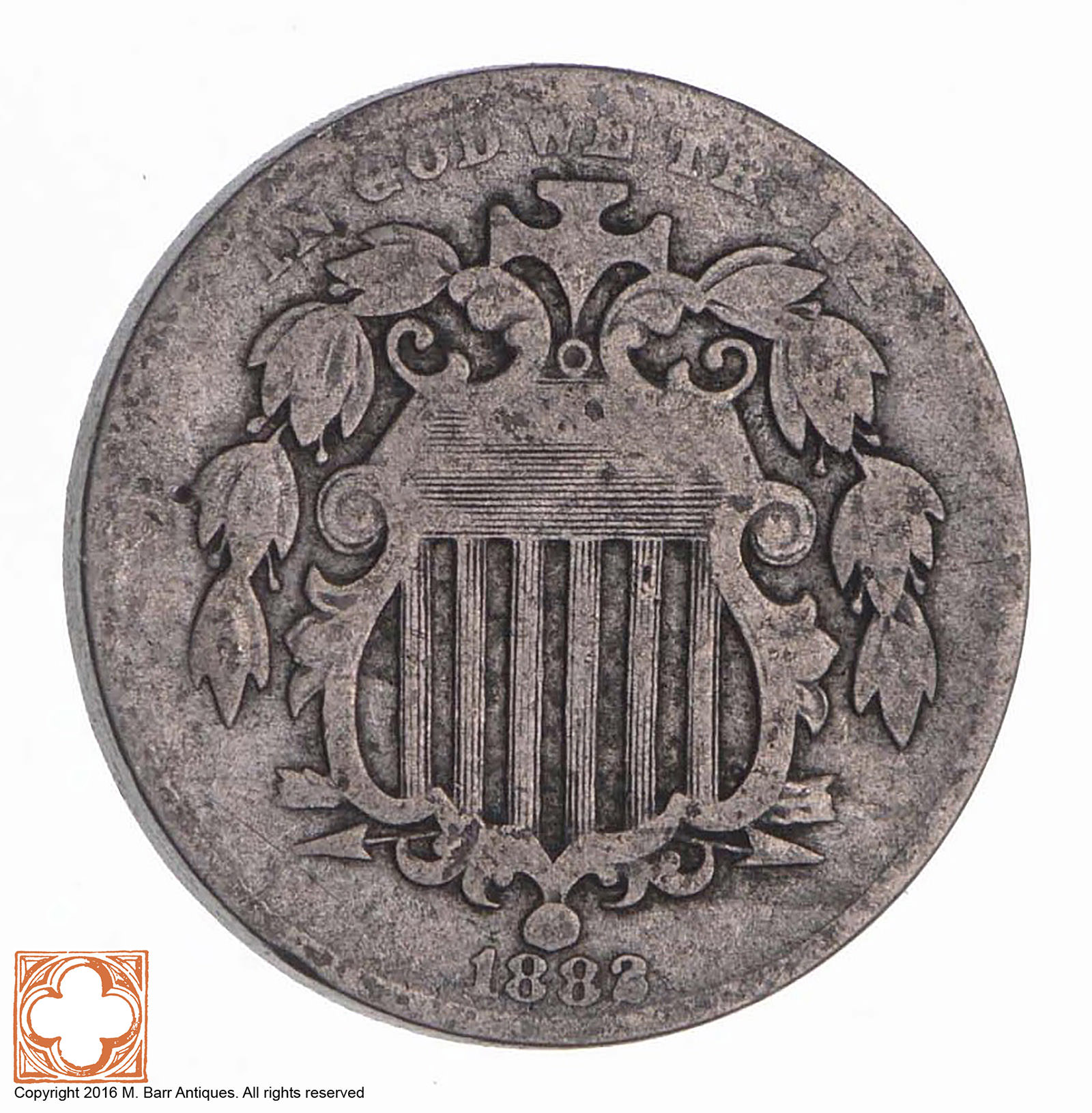 First US Nickel - 1882 - Shield Nickel - US Type Coin - Over 100 Years ...