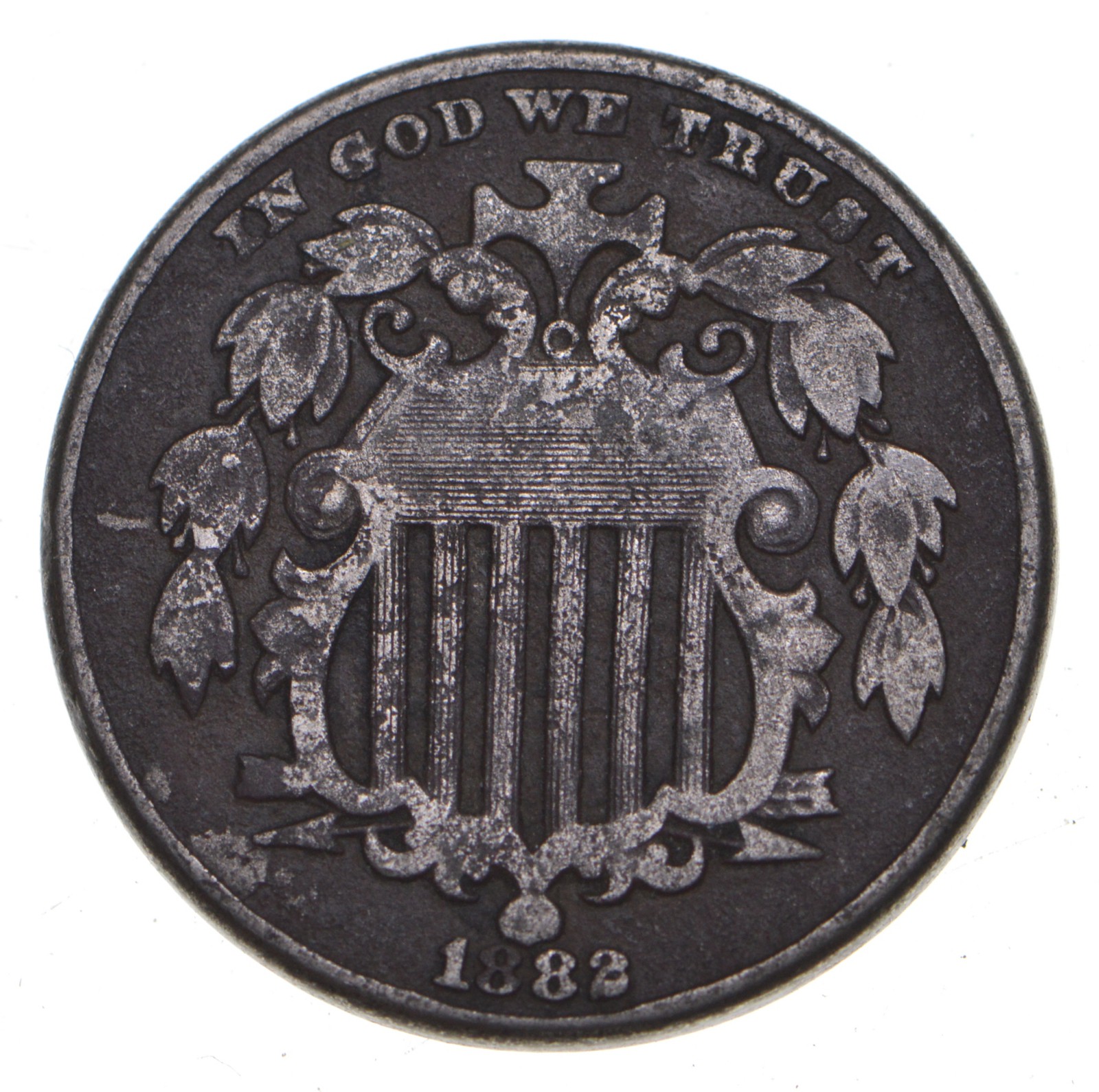 First US Nickel - 1882 - Shield Nickel - US Type Coin - Over 100 Years ...