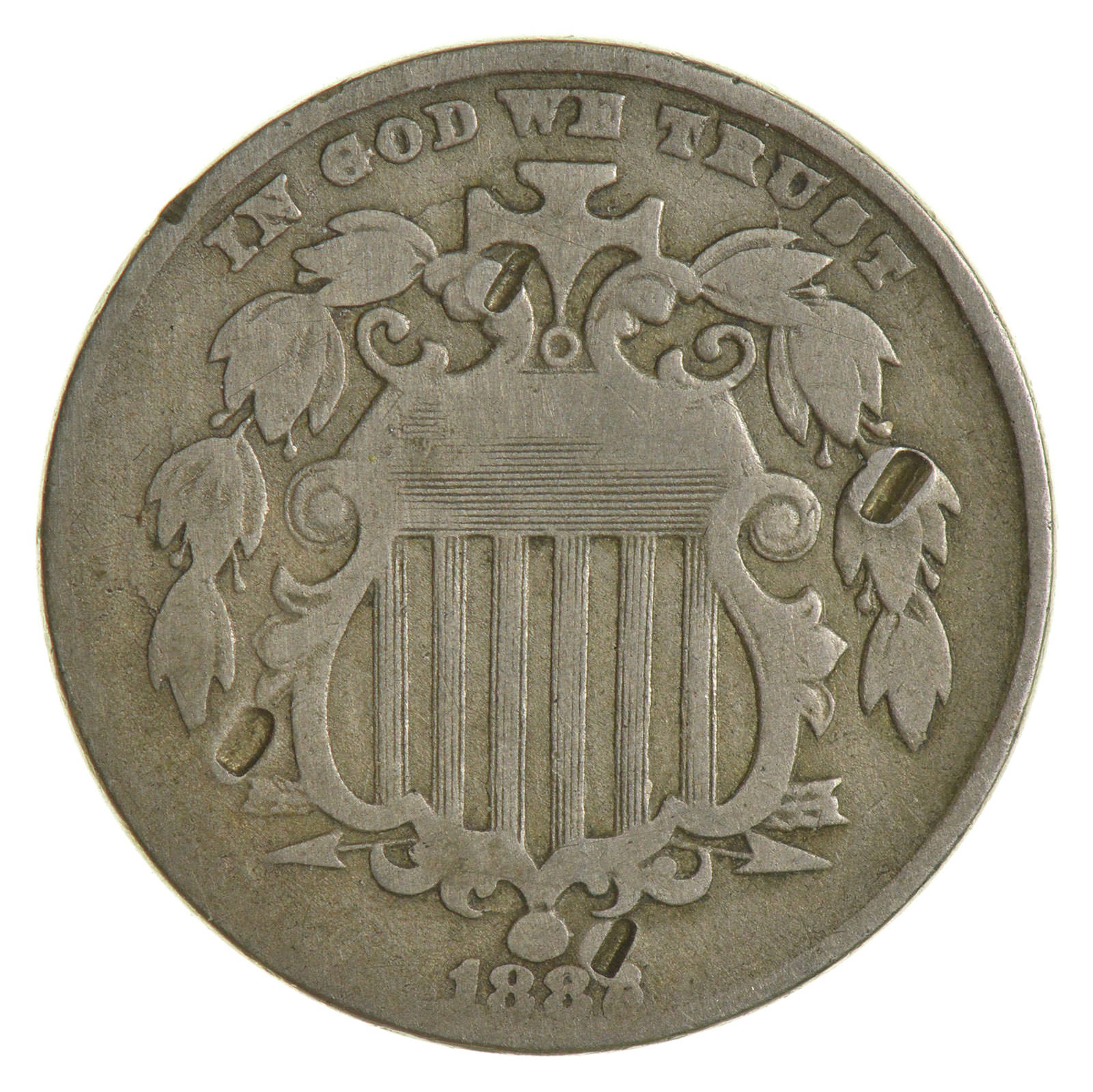 First US Nickel - 1884 Shield Nickel - US Type Coin - Over 100 Years ...