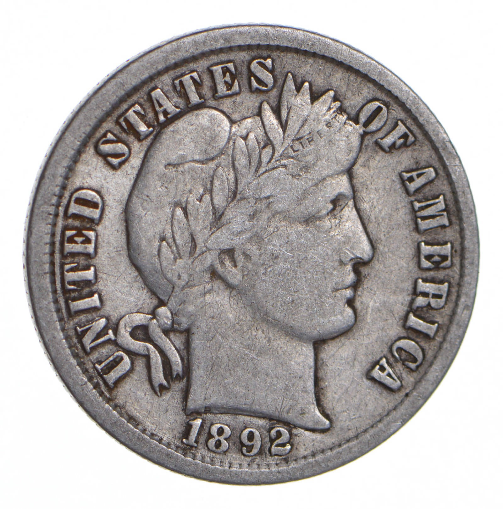 First Year - 1892 Barber Silver Dime - 90% Silver - US Coin - Minted in ...
