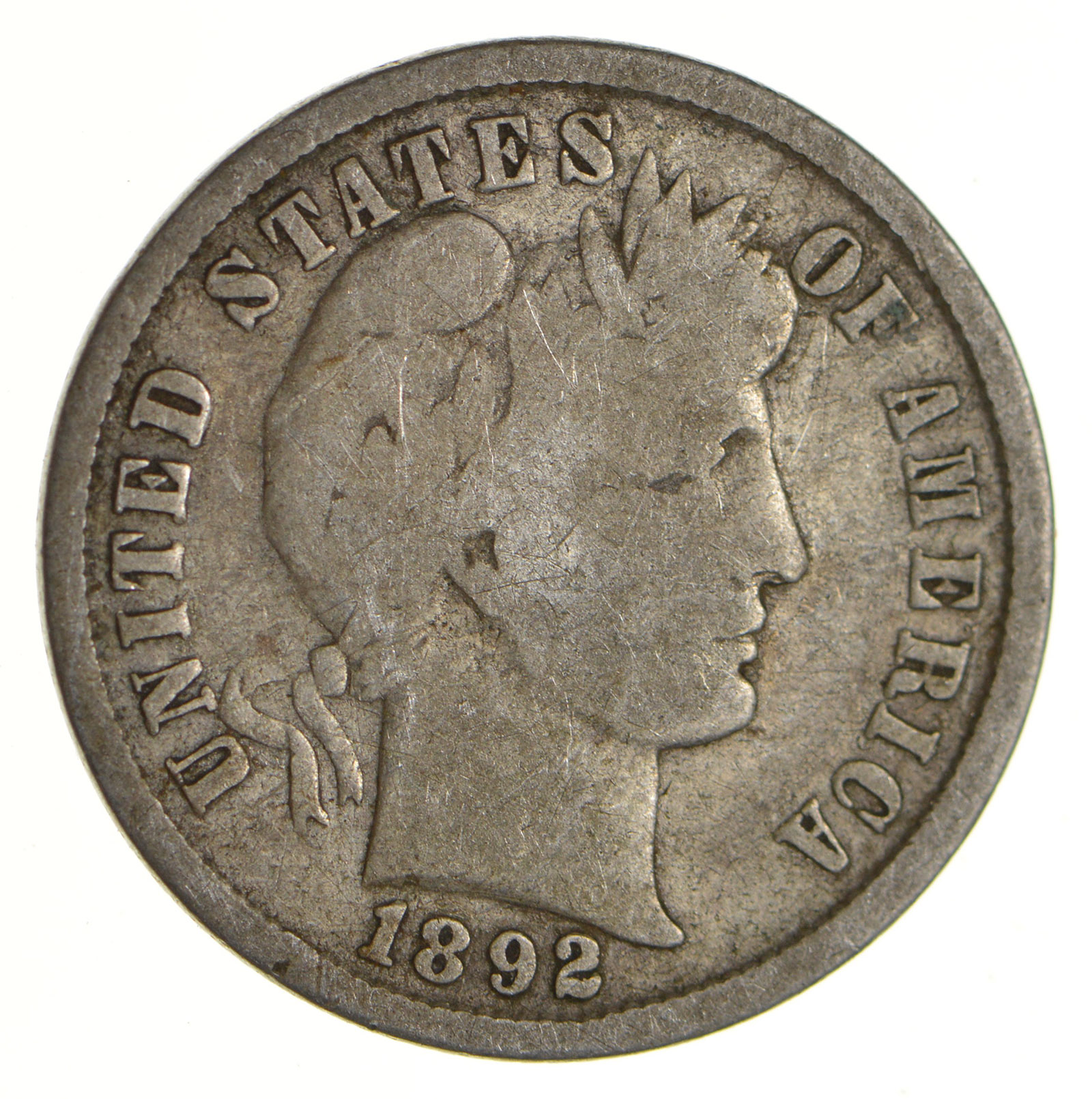 First Year - 1892 Barber Silver Dime - 90% Silver - US Coin - Minted in ...