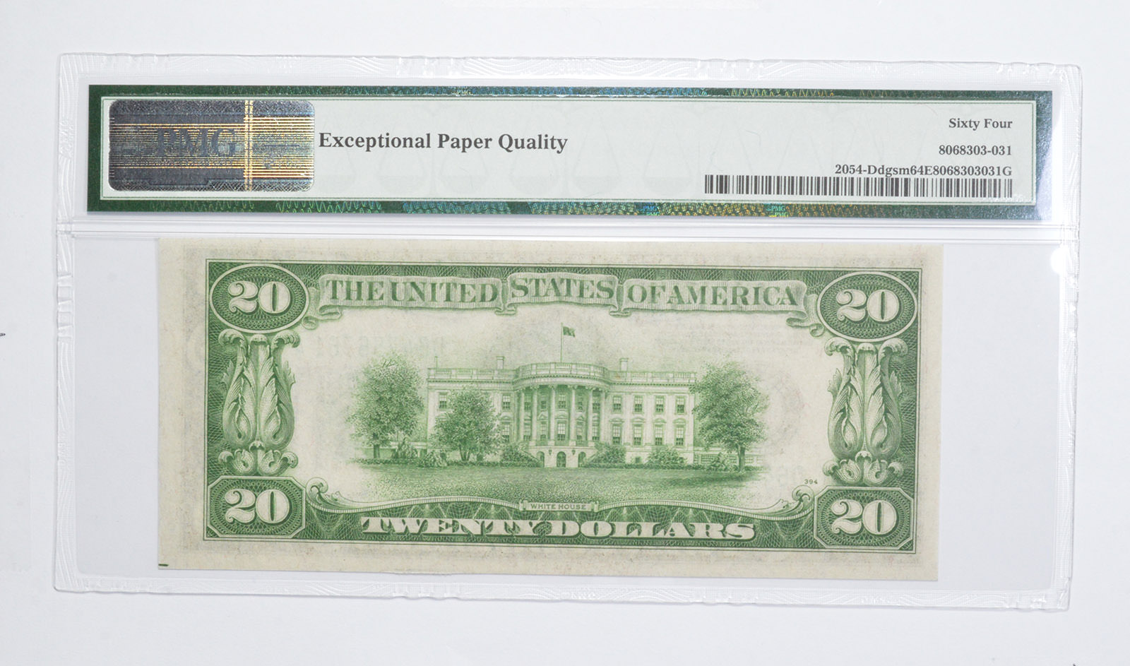 FR 2054-D $20 1934 DGS MULE Federal Reserve Note PMG 64 EPQ Consec ...