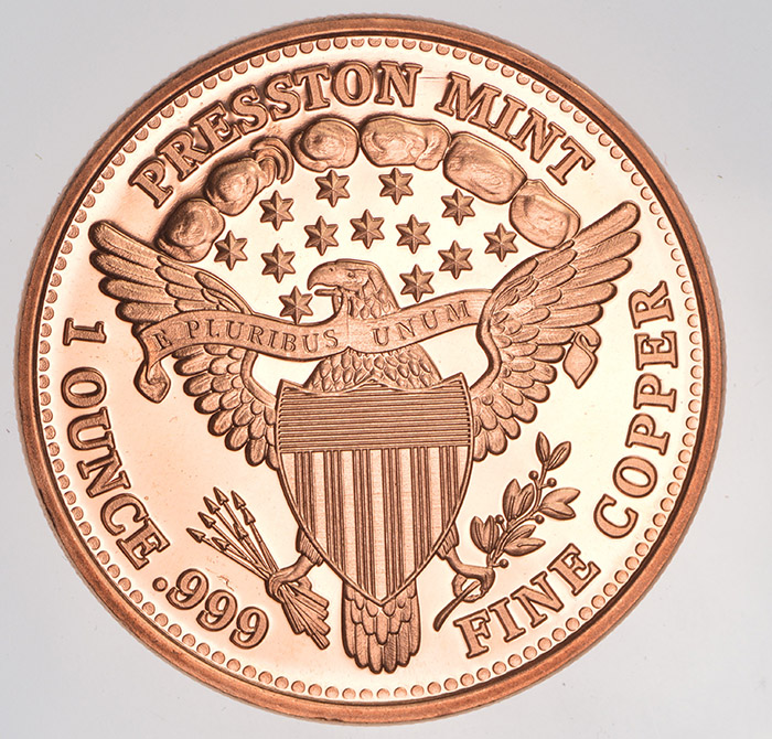 Free Mason Masonic - 1 Oz .999 Fine Copper Round | Property Room