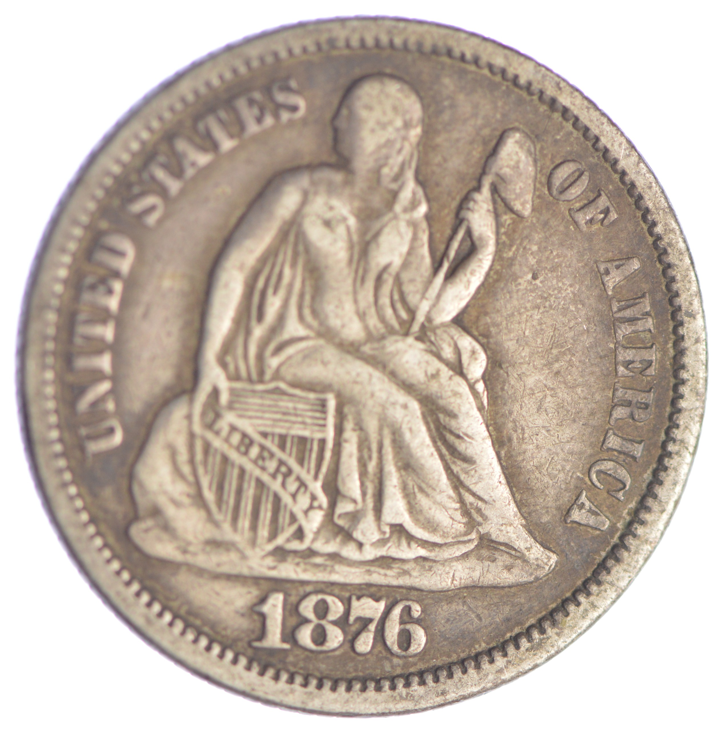 Full Liberty - 1876 Seated Liberty Silver Dime | Property Room