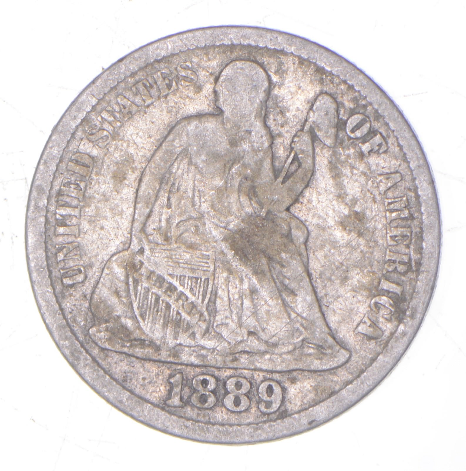 Full Liberty - 1889-S Seated Liberty Silver Dime | Property Room