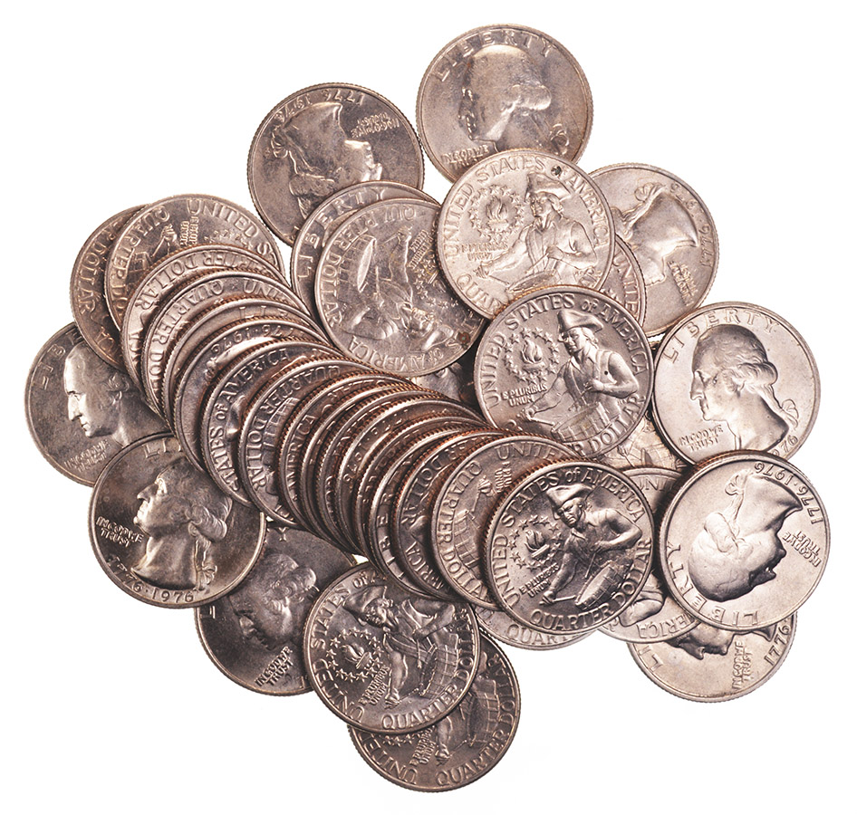 Full Roll of 1776-1976 Bicentennial Washington Quarters - 40 Coins ...