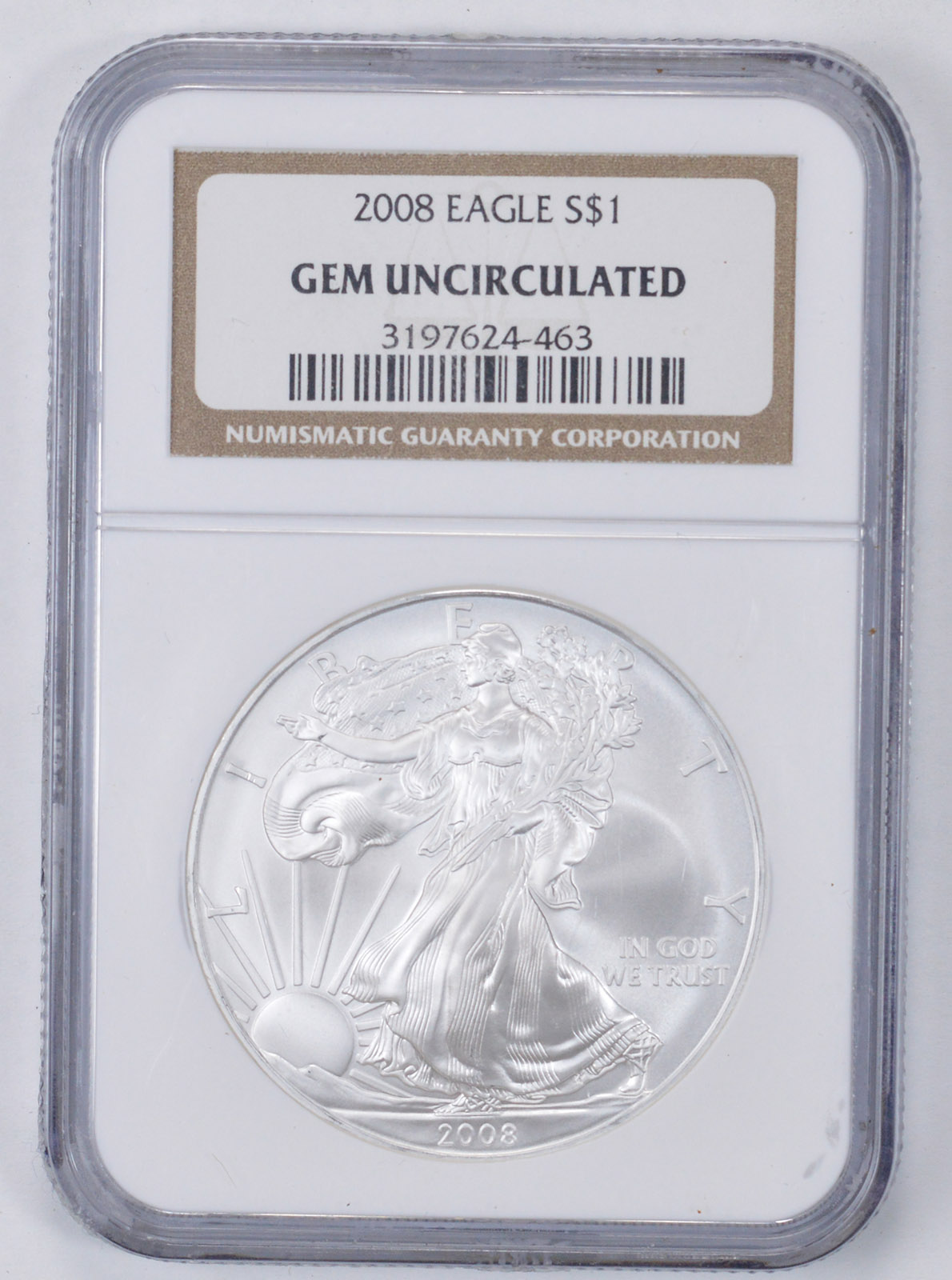 Gem Uncirculated 2008 American Silver Eagle - Slabbed NGC | Property Room