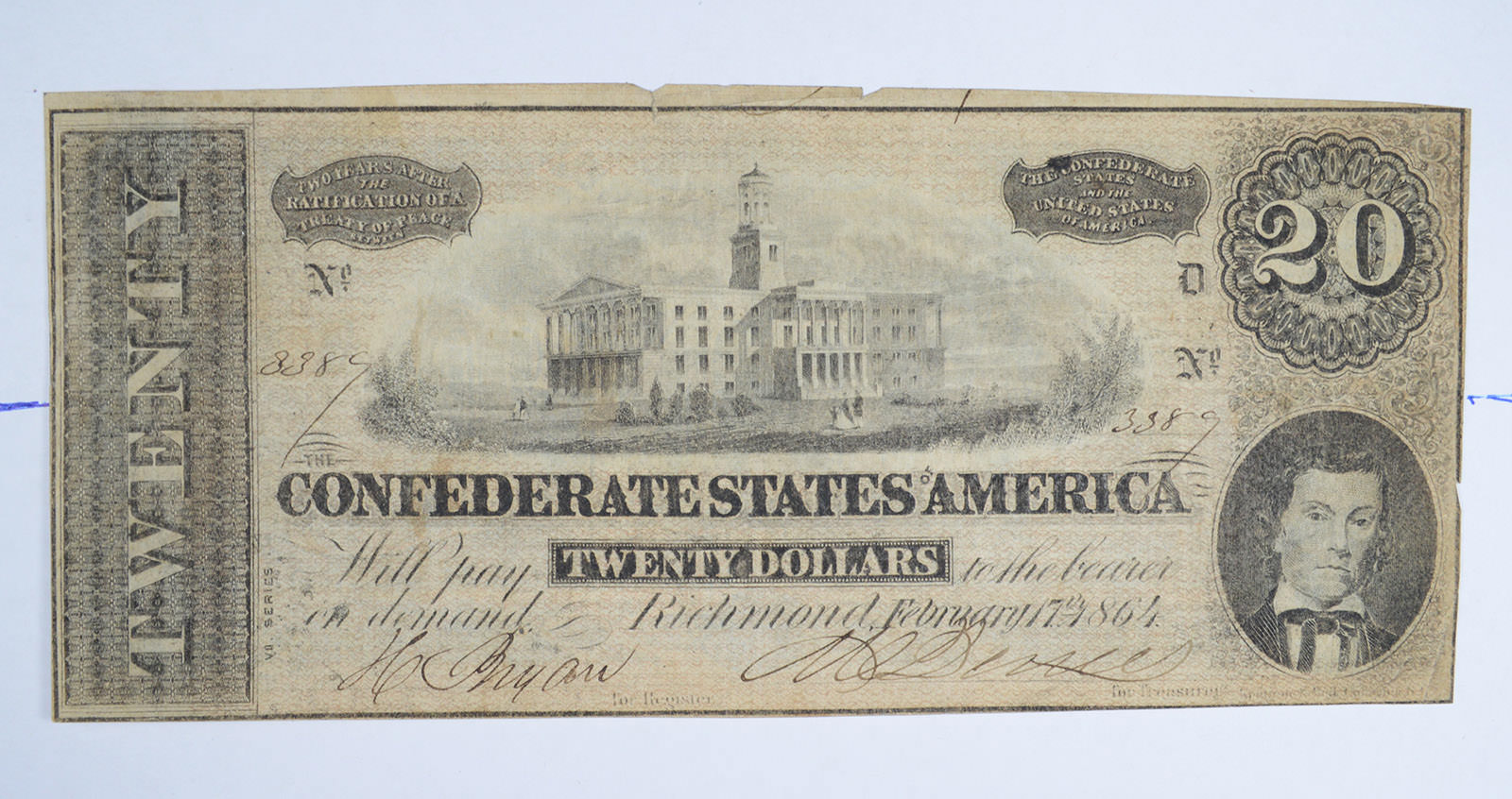 Genuine CIVIL WAR 1864 $20.00 Confederate States of American - Over 150 ...