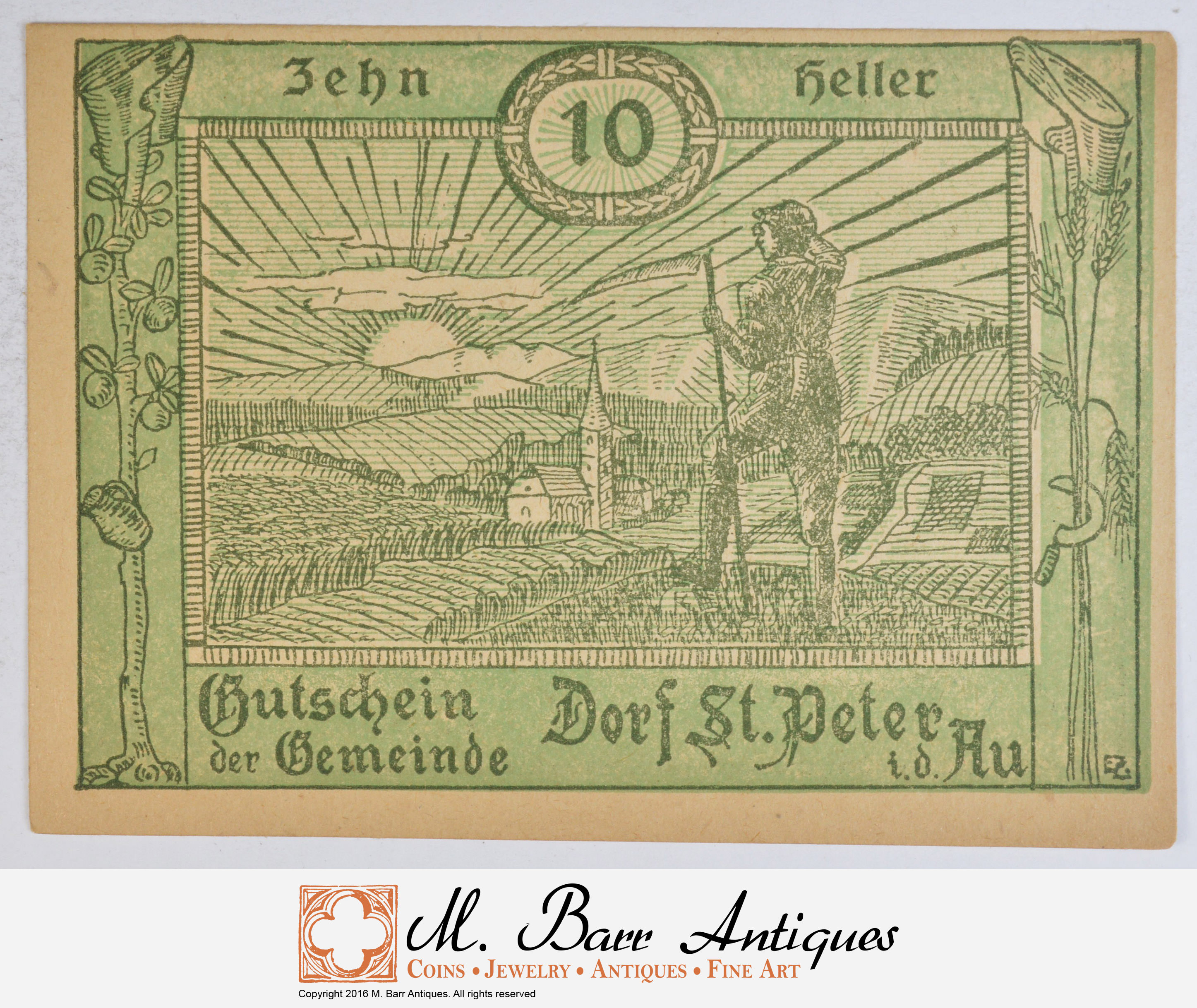 German - Notgeld Note - Historic - 1920's/30's Era - Great Art ...