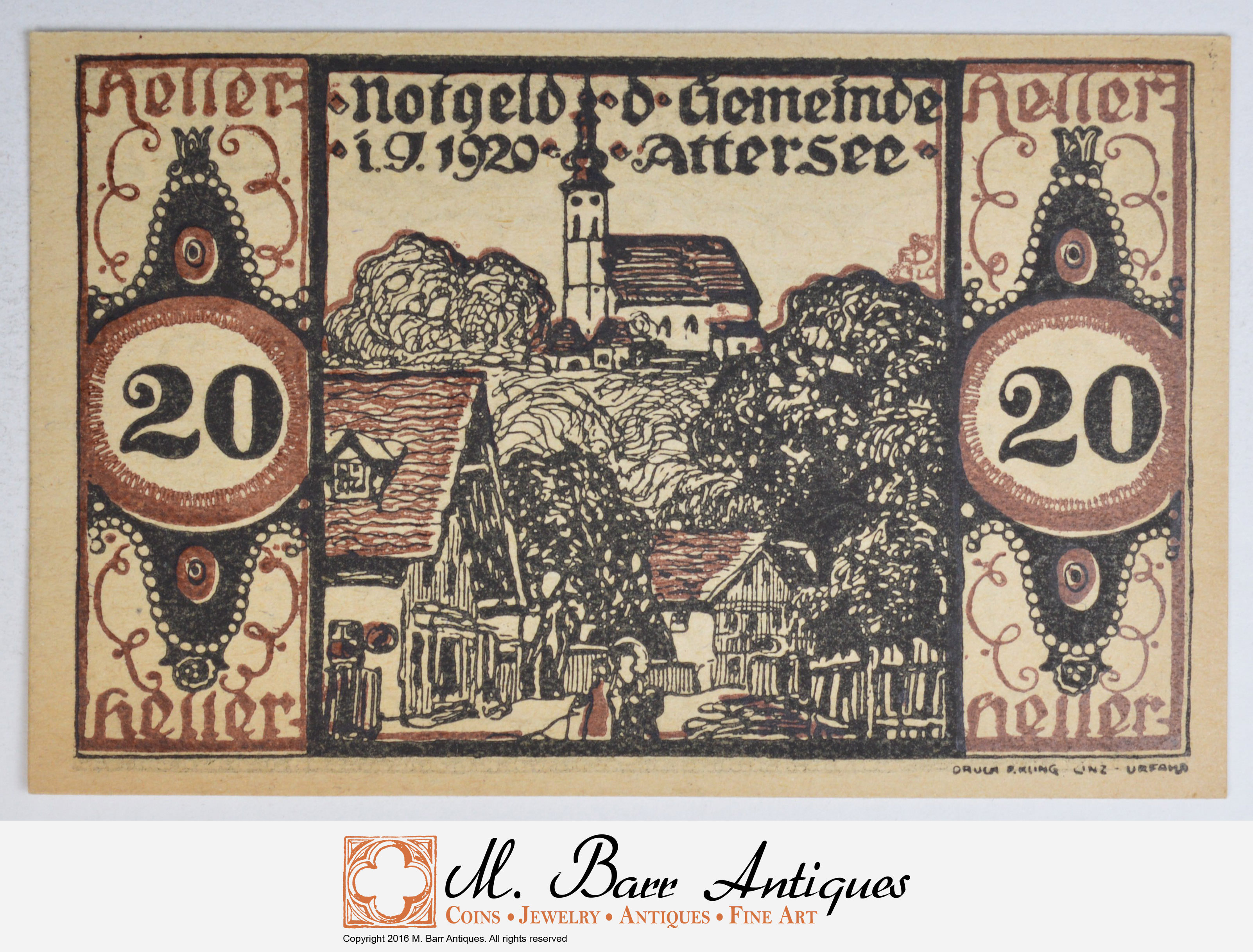 German - Notgeld Note - Historic - 1920's/30's Era - Great Art ...
