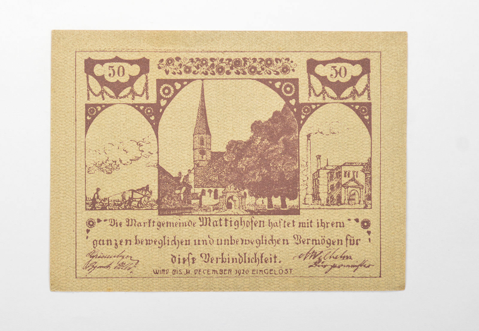 German - Notgeld Note - Historic - 1920's/30's Era - Great Art ...