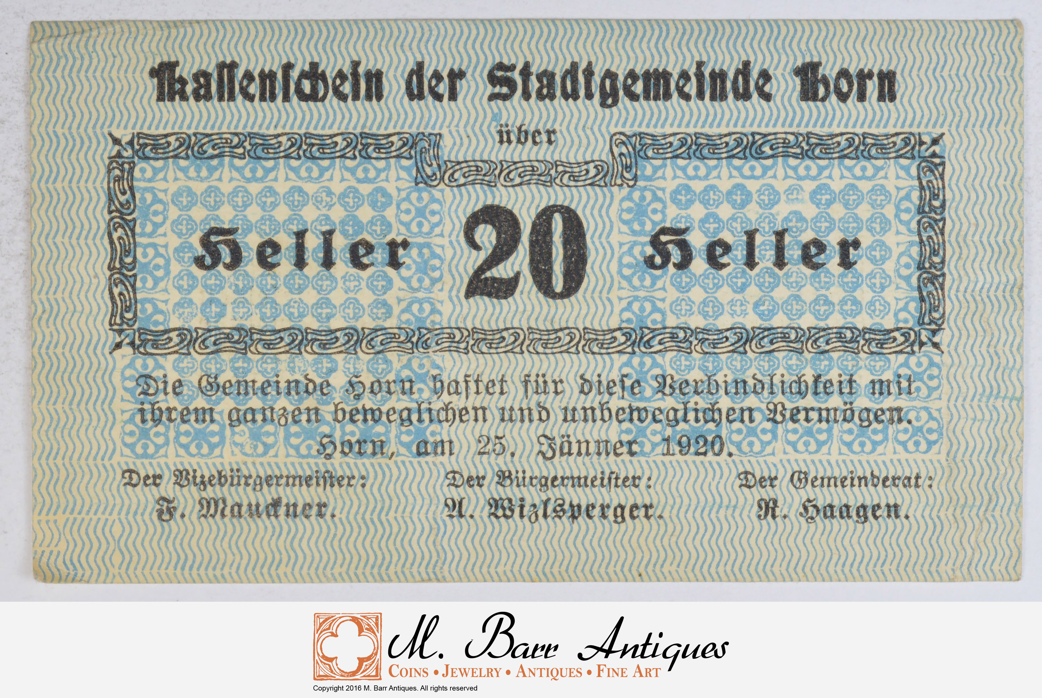 German - Notgeld Note - Historic - 1920's/30's Era - Great Art ...