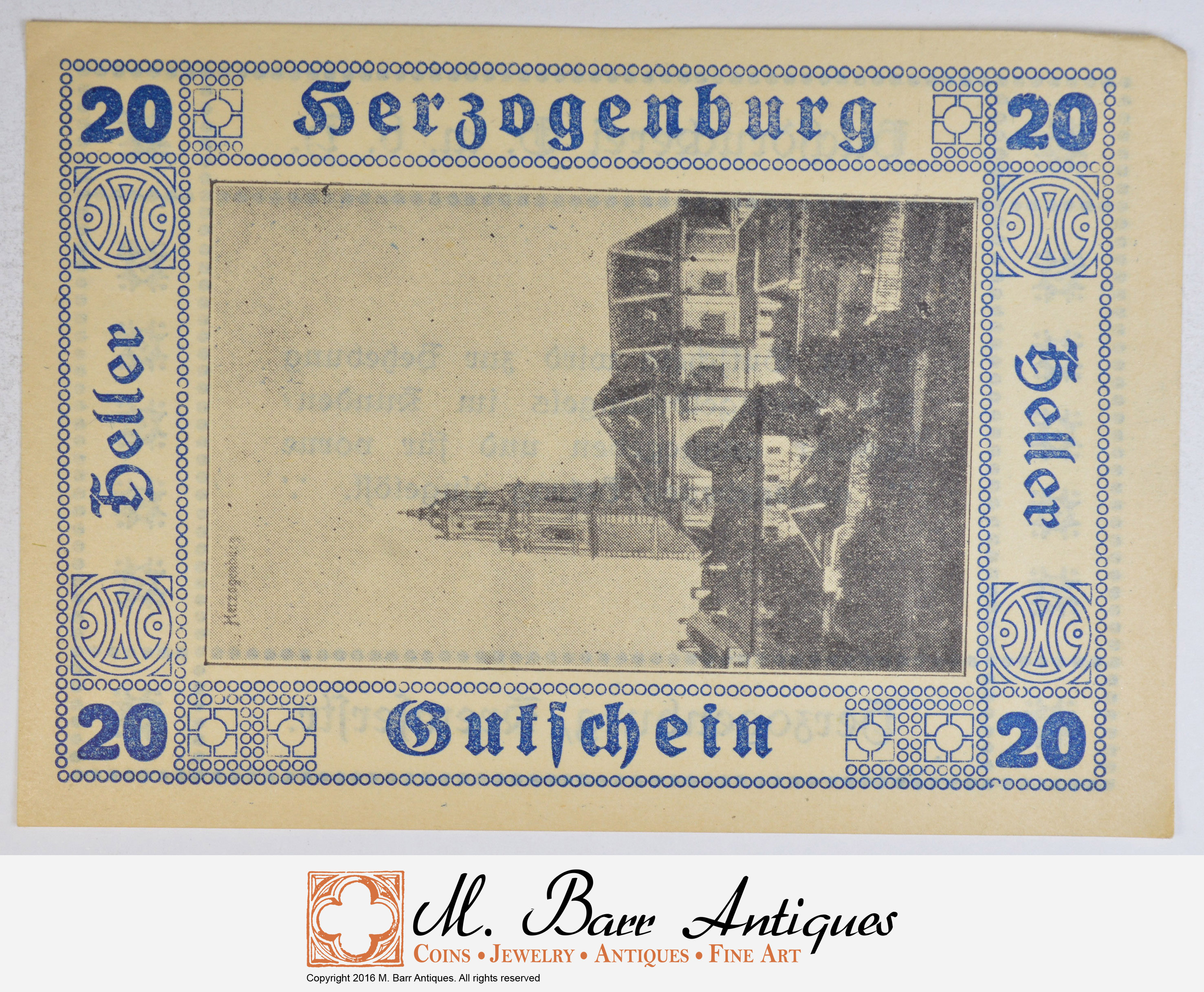 German - Notgeld Note - Historic - 1920's/30's Era - Great Art ...