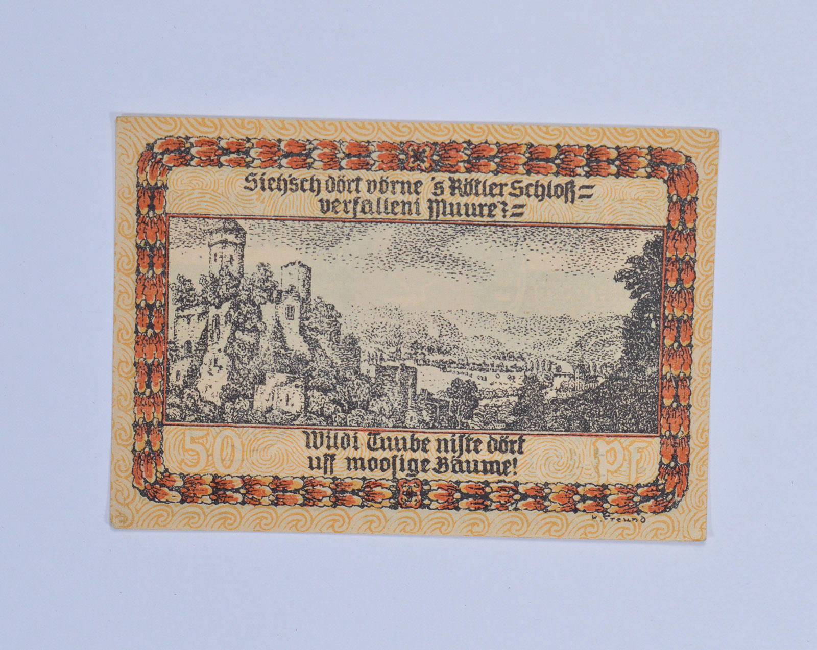 German - Notgeld Note - Historic - 1920's/30's Era - Great Art WWI ...
