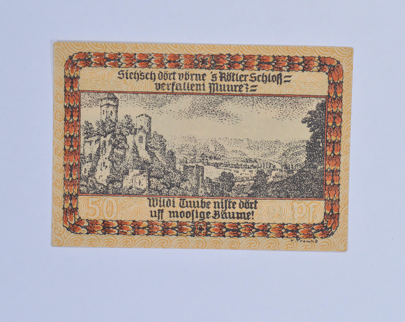 German - Notgeld Note - Historic - 1920's/30's Era - Great Art WWI ...
