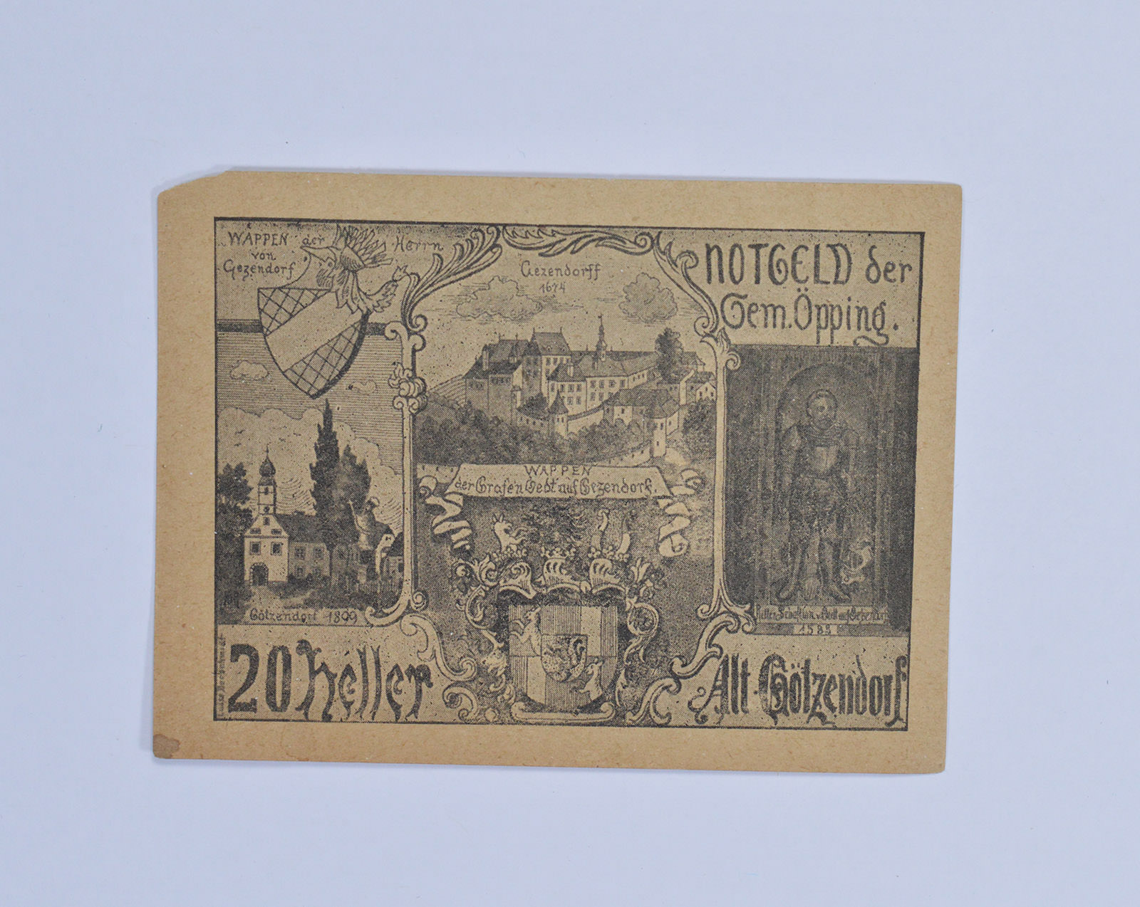 German - Notgeld Note - Historic - 1920's/30's Era - Great Art WWI ...