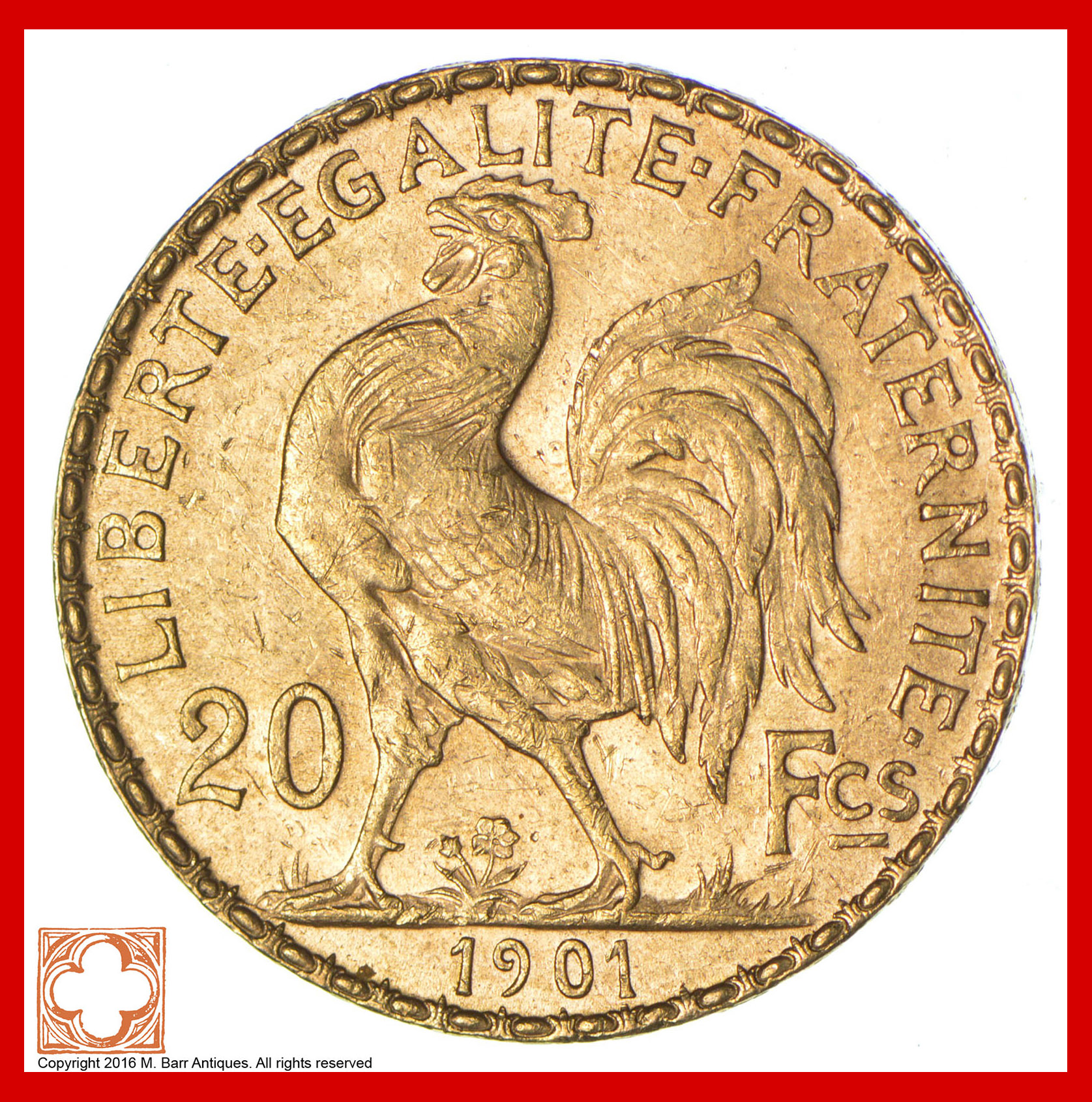 Gold - 1901 France 20 Francs | Property Room