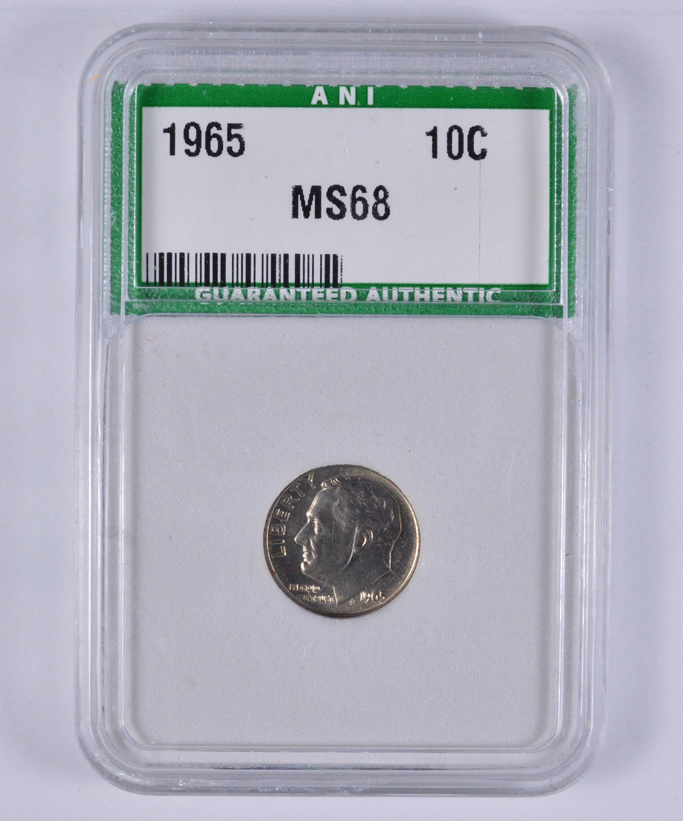 Graded - MS68 1965 Roosevelt Dime - ANI Graded | Property Room