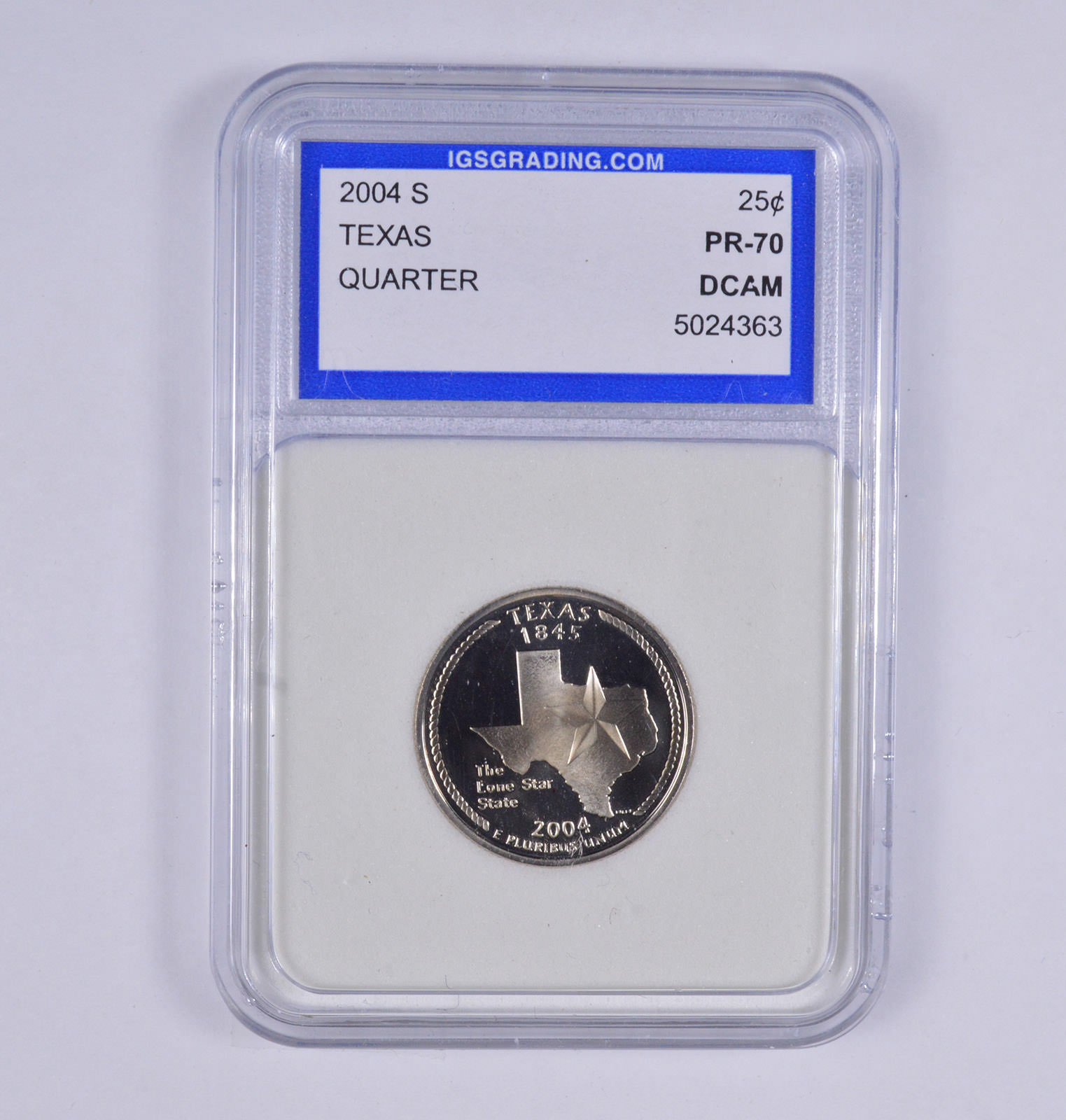 Graded - PR-70 DCAM - 2004-S Texas State Quarter - IGC Graded ...
