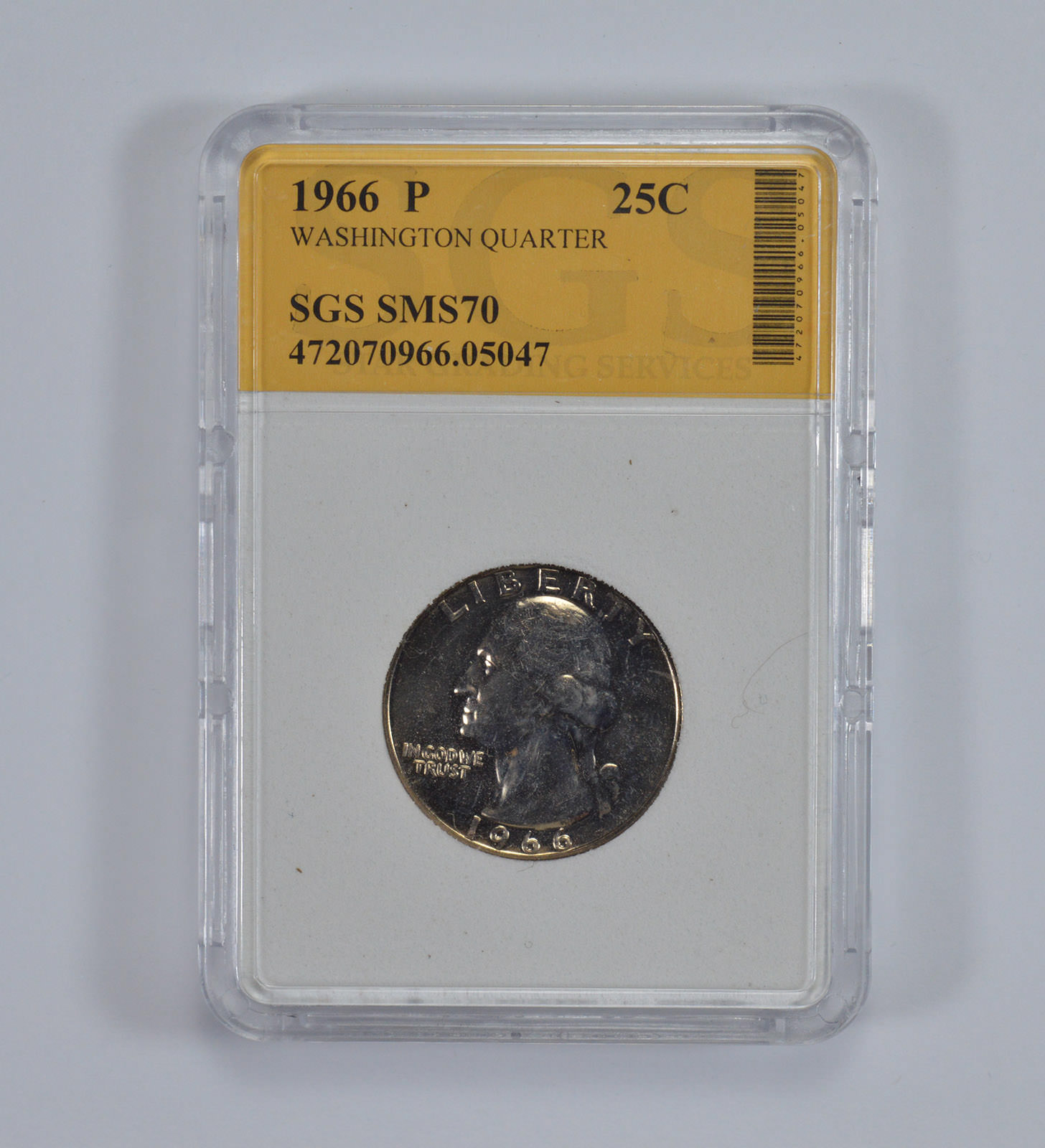 Graded - SMS70 1966-P Washington Quarter - SGS Graded | Property Room